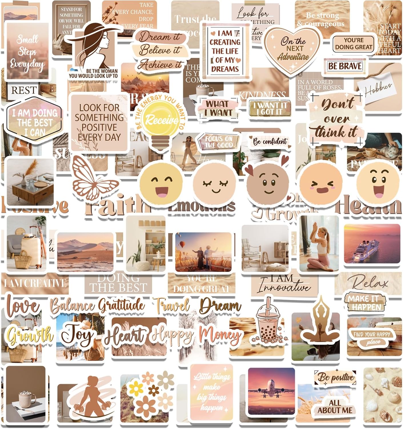 Amazon.com: Koazava 100 Pcs Vision Board Stickers for Women, Positive ...