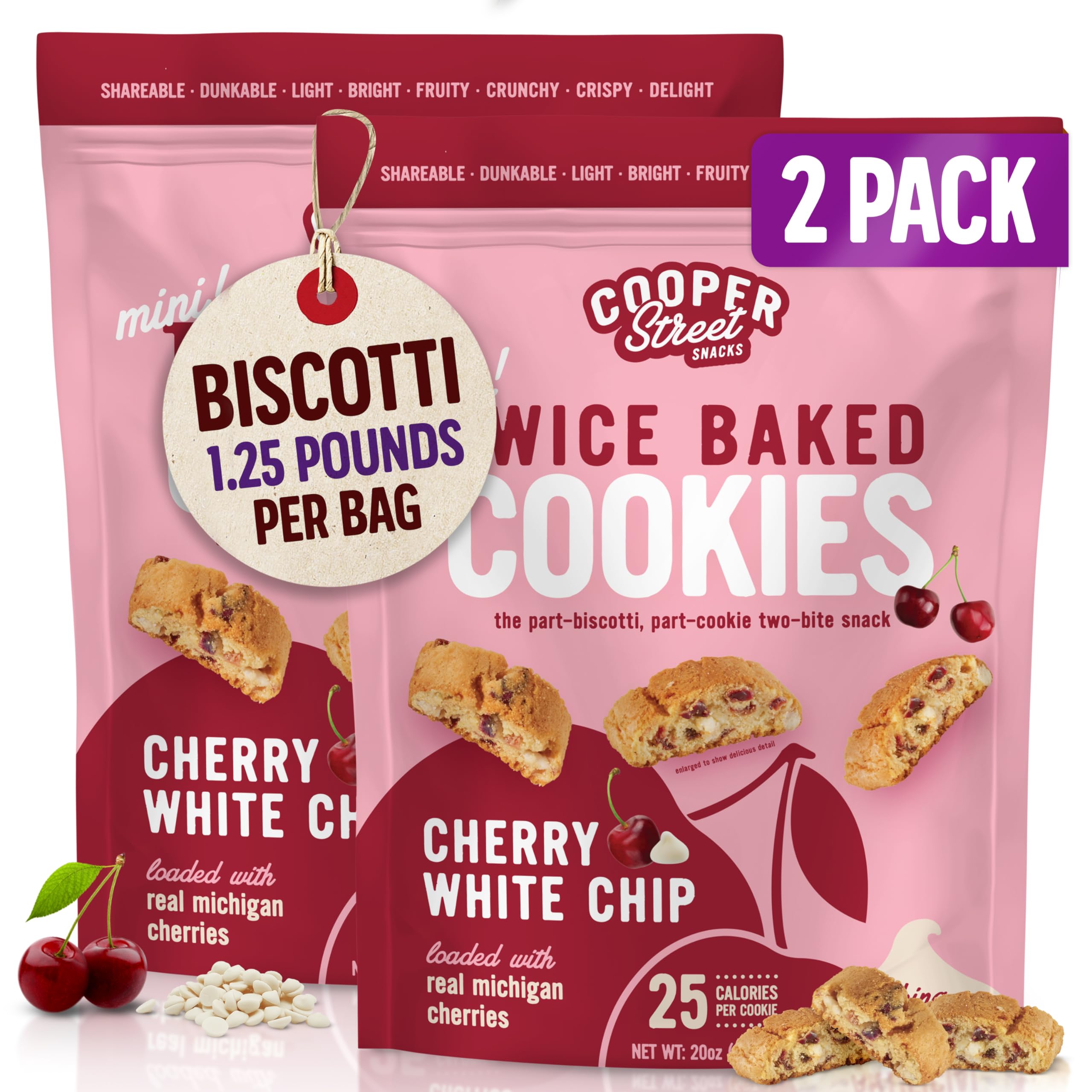 Amazon.com: Cooper Street Twice Baked Mini Biscotti Italian Style ...