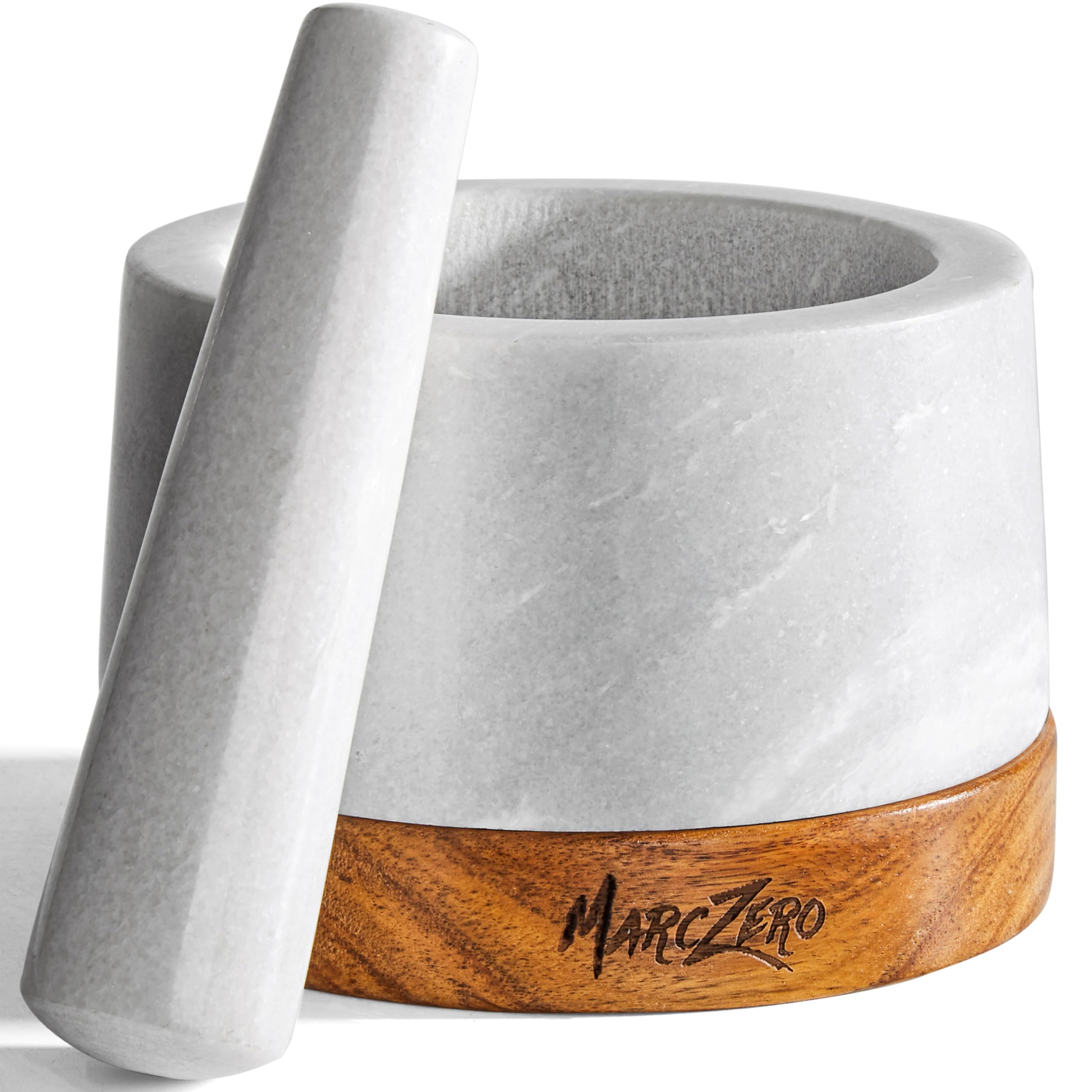 Amazon.com: MarcZero 6inch Large Mortar and Pestle Set with Anti ...
