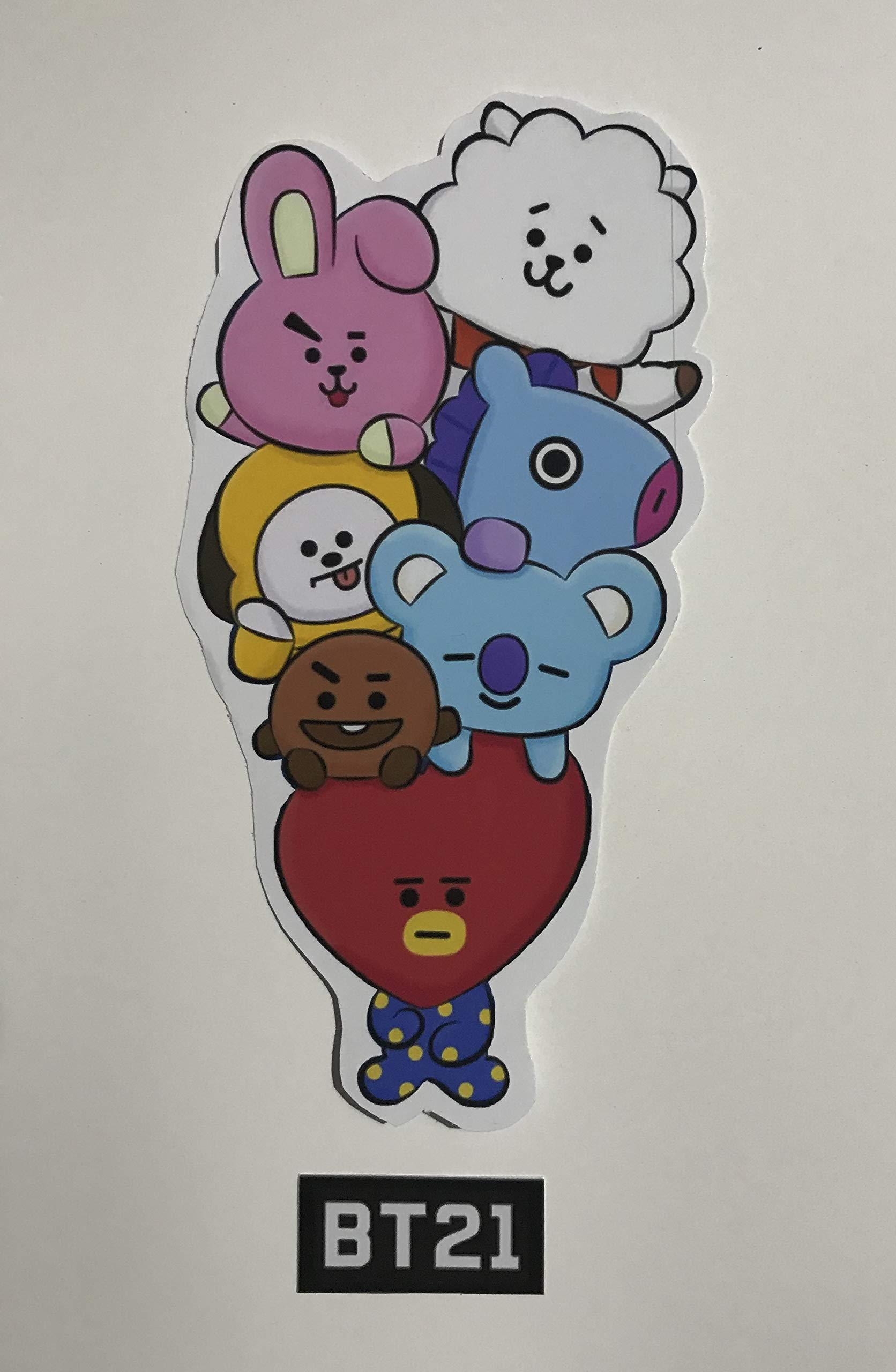 Buy BTS Paper Stickers Version 1: BT21 BTS Logo Wall Stickers BTS Light ...