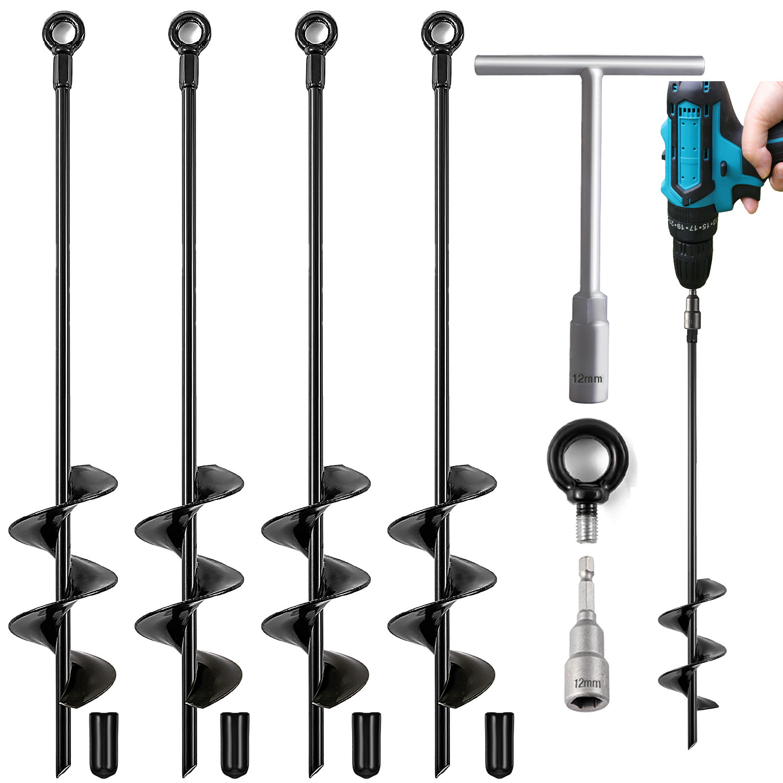 Watch Ground Anchors Heavy Duty Swing Set Anchor Kit 18 Inch on Amazon Live