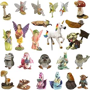 Amazon.com: Georgetown USA Fiddlehead Fairy Garden Miniature Fairies ...