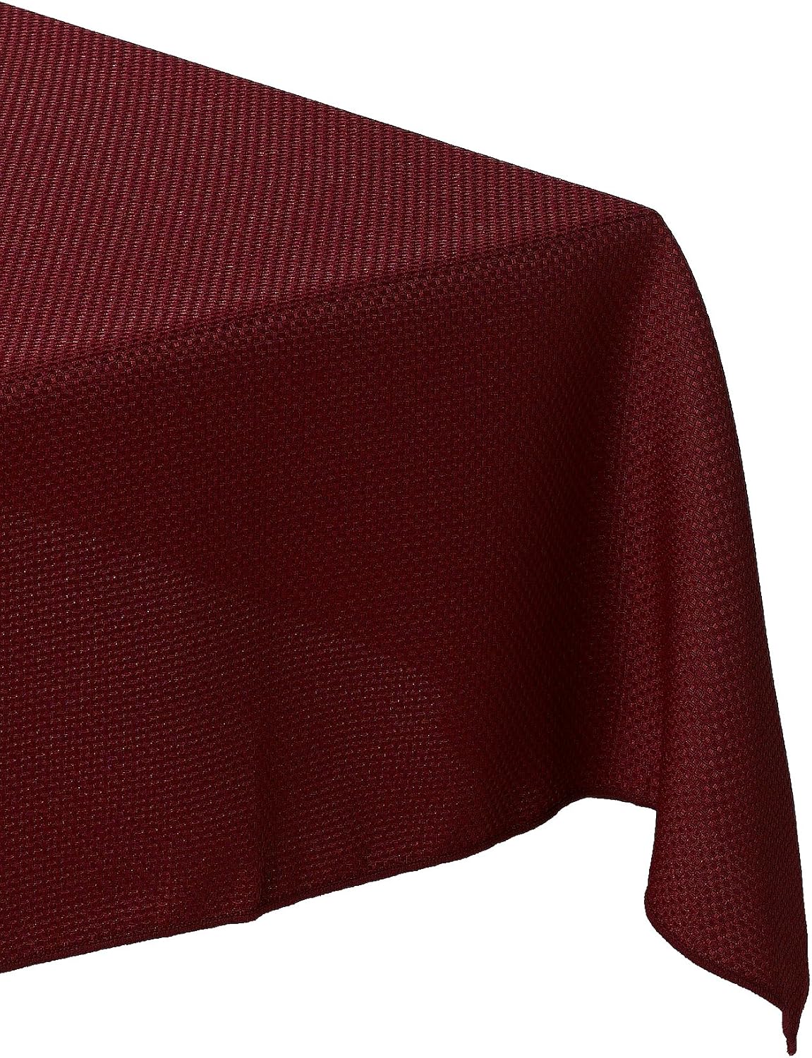Amazon.com: Bardwil Cobblestone 90-inch Round Tablecloth, Burgundy ...