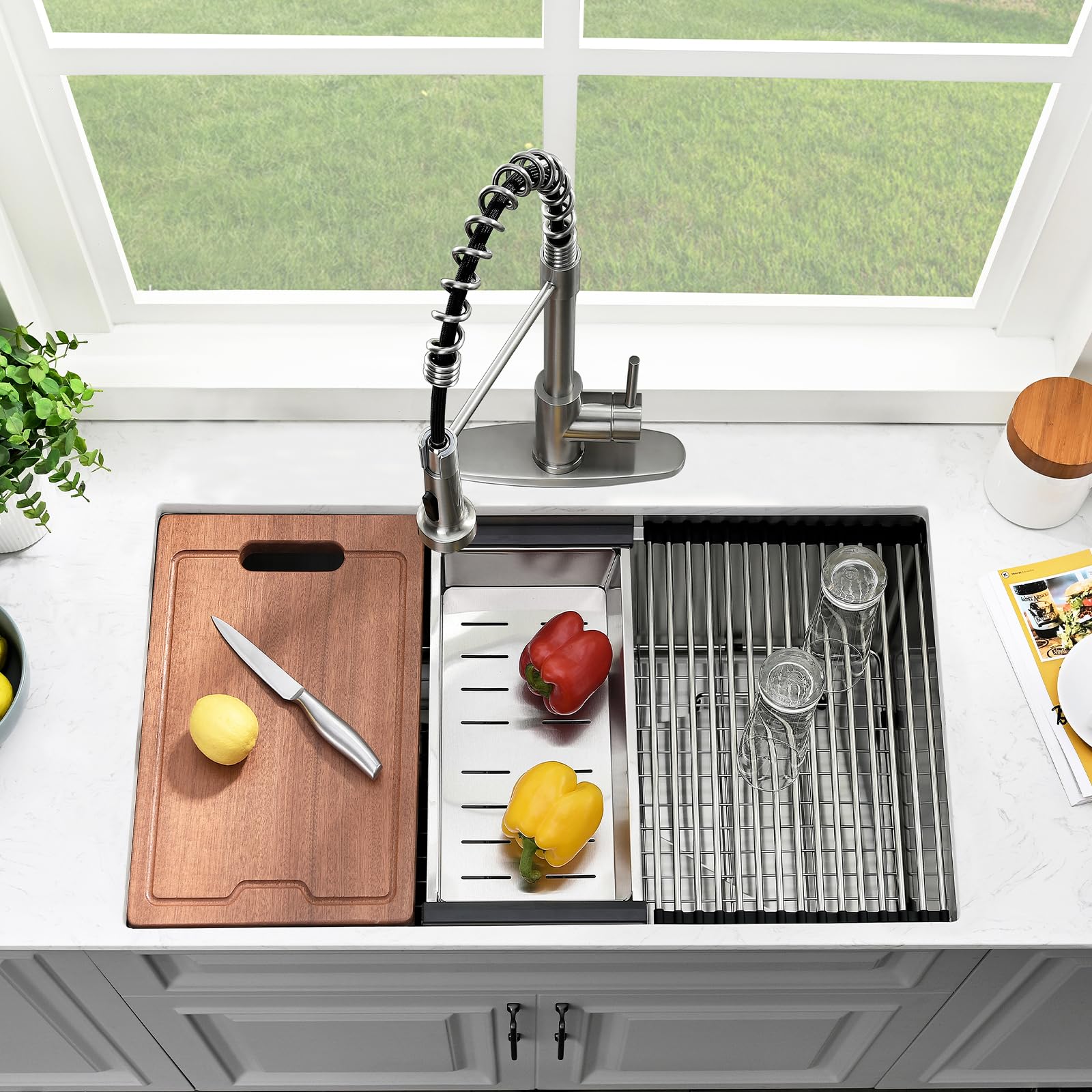Snapklik.com : Bokaiya 30 Inch Undermount Kitchen Sink, 30x19 Stainless ...