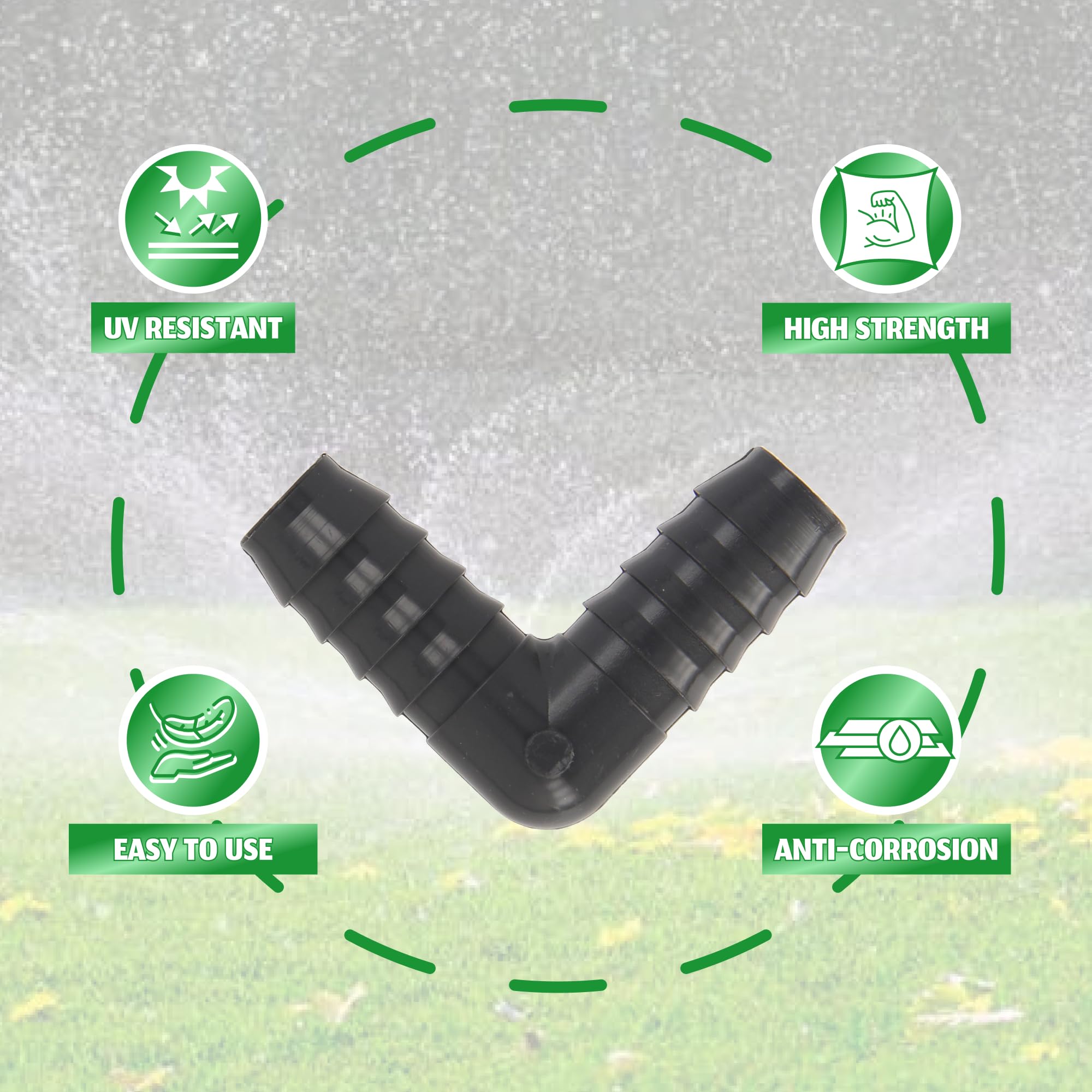 Snapklik.com : 1 Inch PVC 90 Degree Hose Elbow Barb Connector - 1 ...