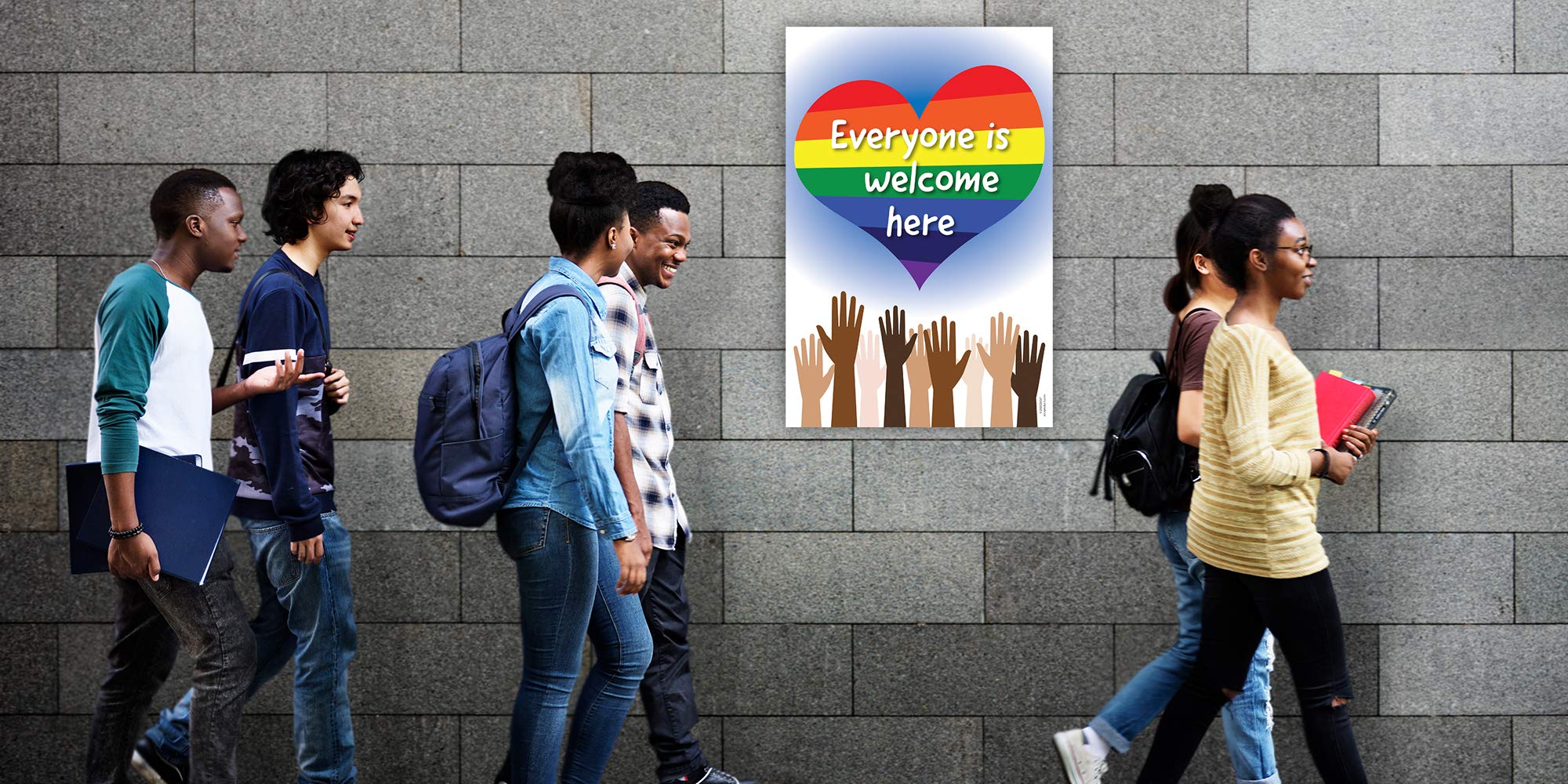 Buy Everyone is Welcome Here Poster, 12 x 18 inches (Laminated ...