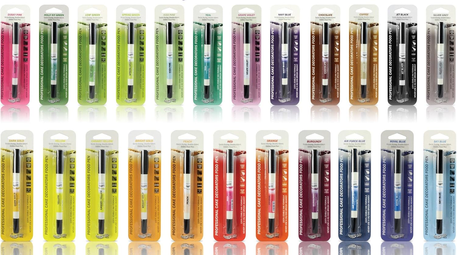 Edible Food Pens - Full Set of 23 colours for Cake Decorating : Amazon ...