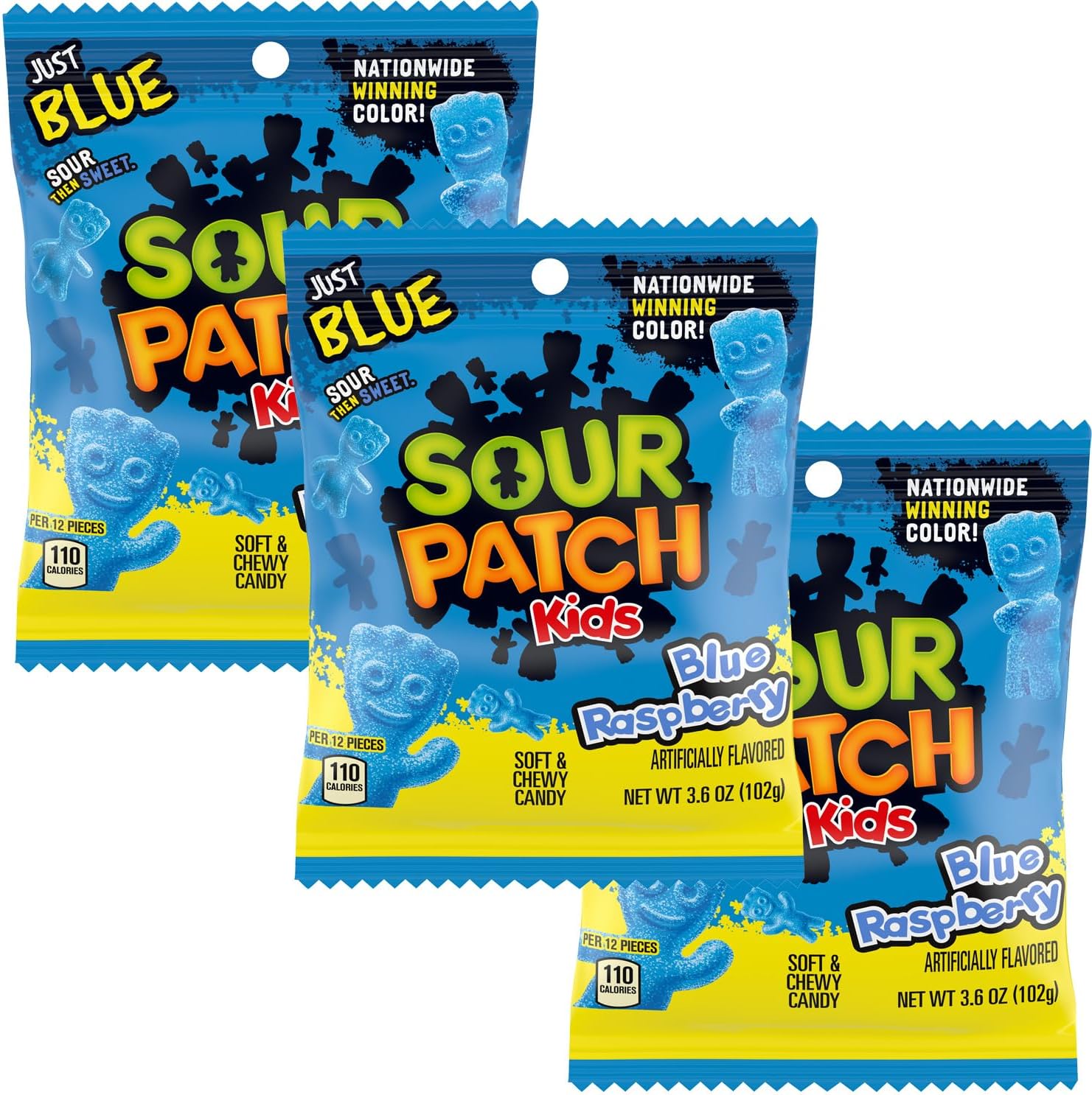 Amazon.com : Sour Patch Kids Blue Raspberry 8 oz bag : Grocery ...