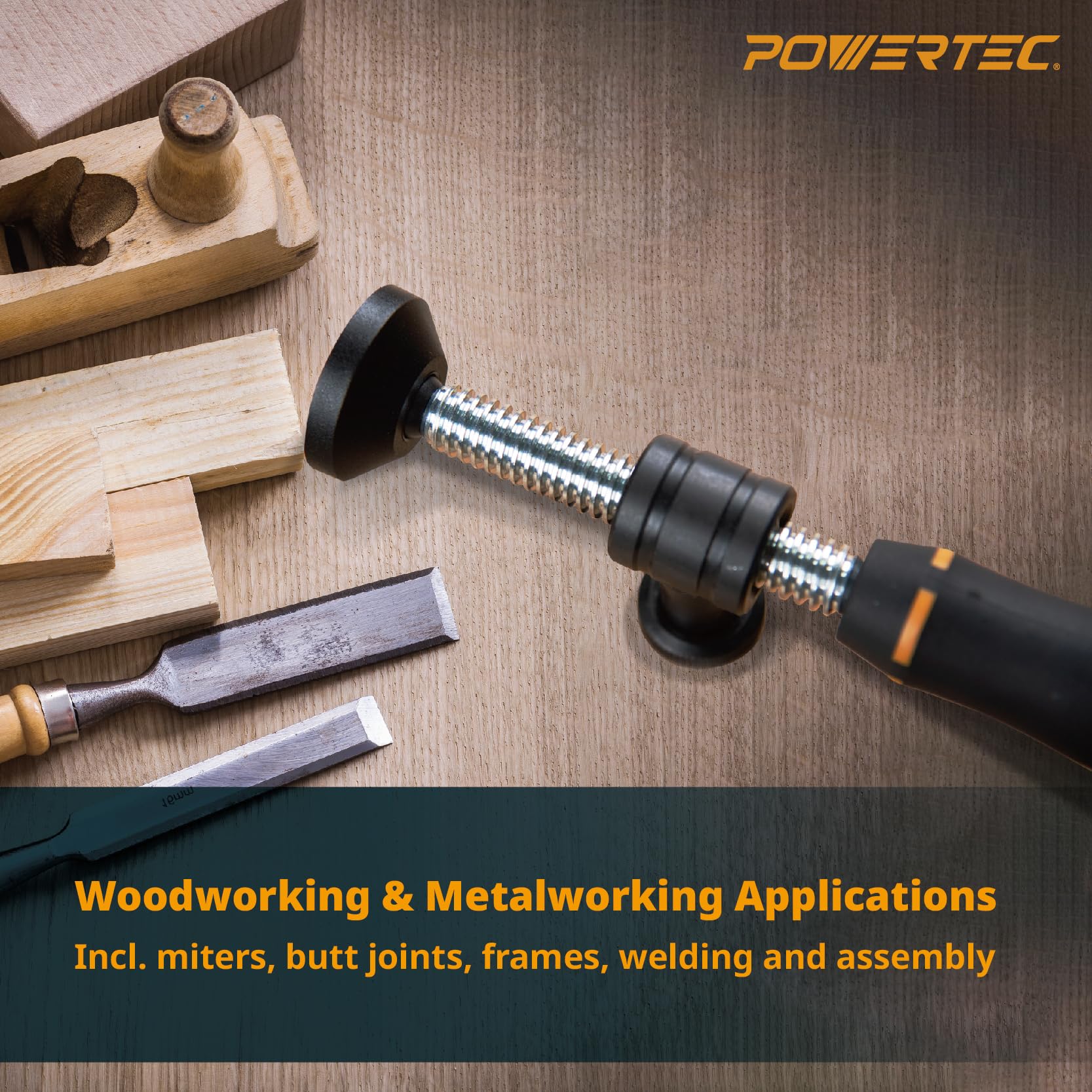 Snapklik.com : POWERTEC 71771-P2 90 Degree Screw Clamp