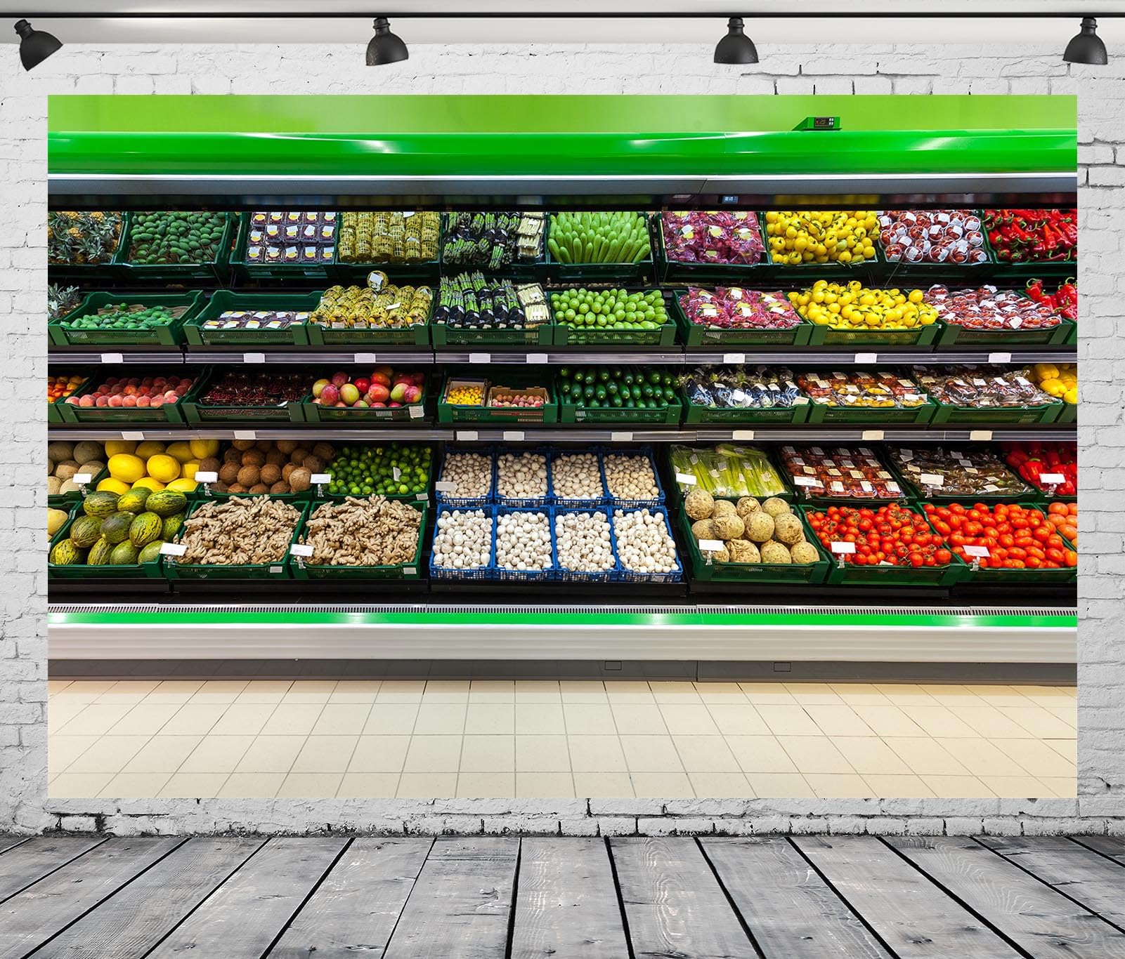 Supermarket Produce Background