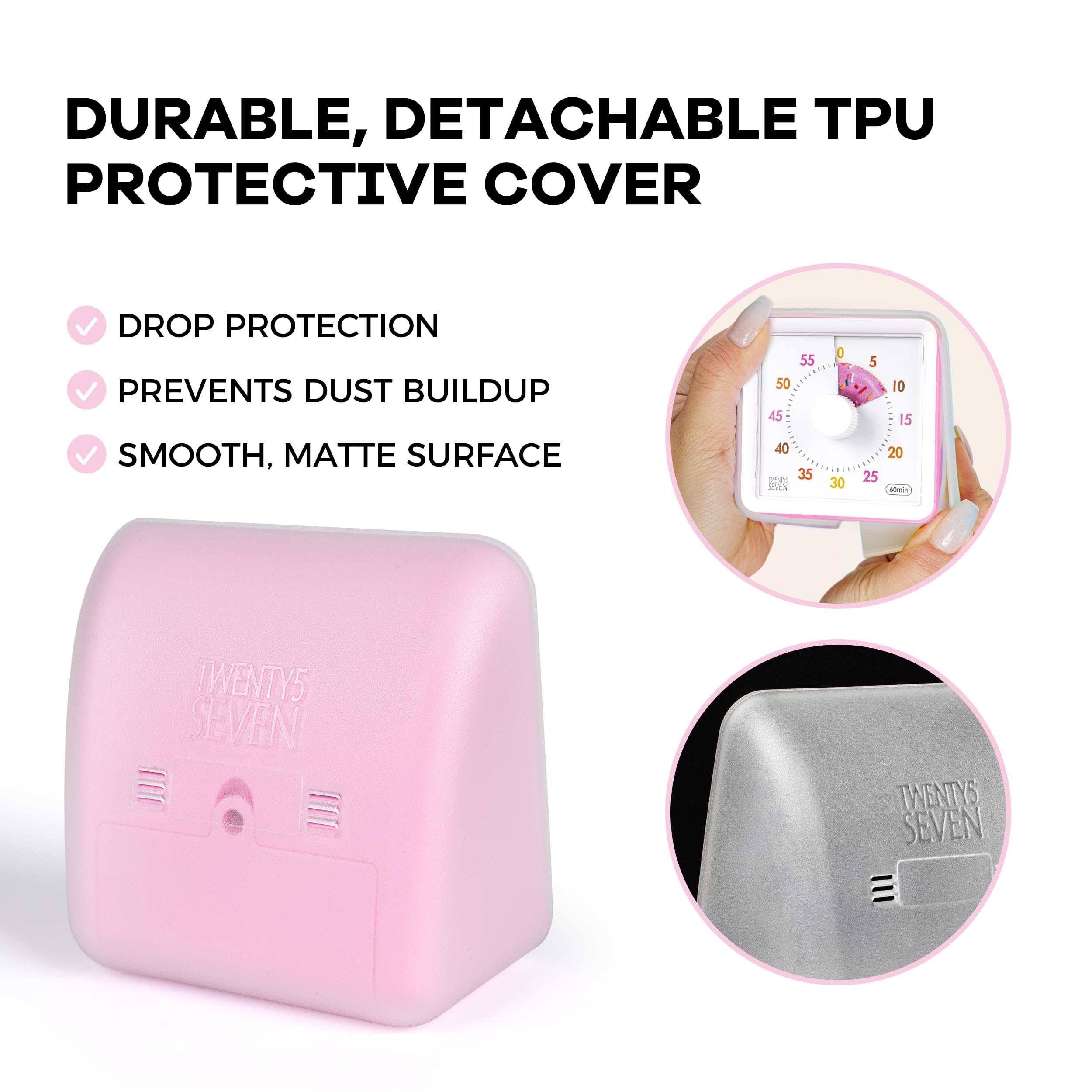 TWENTY5 SEVEN Visual Timer with Protective Case, 60-Minute Countdown ...