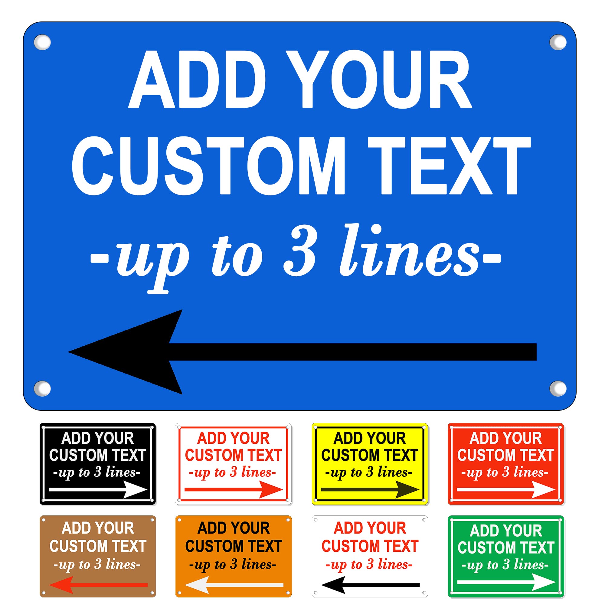 Amazon.com: Custom Arrow Sign Outdoor 18x12 Inches, Waterproof ...