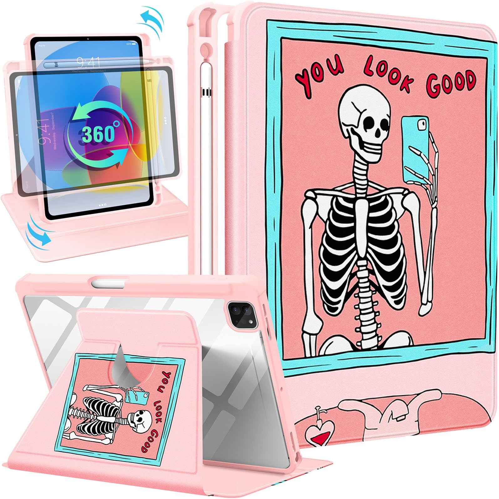 Amazon.com: Uppuppy for iPad Pro 12.9 Case for iPad Air 13 Inch 2024 ...