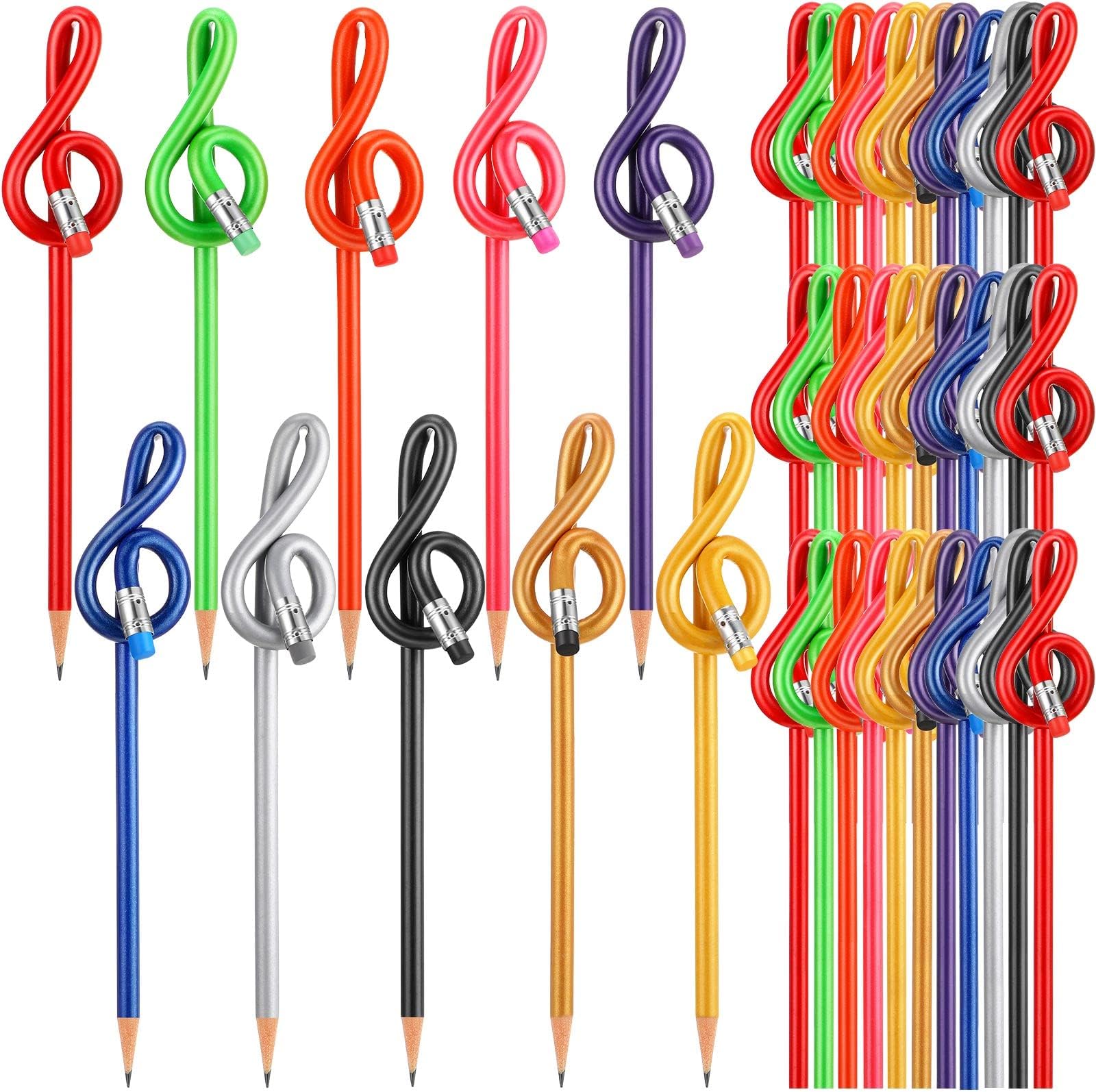 Amazon.com : 100 Pack Music Pencils Colorful Musical Notes Pens ...