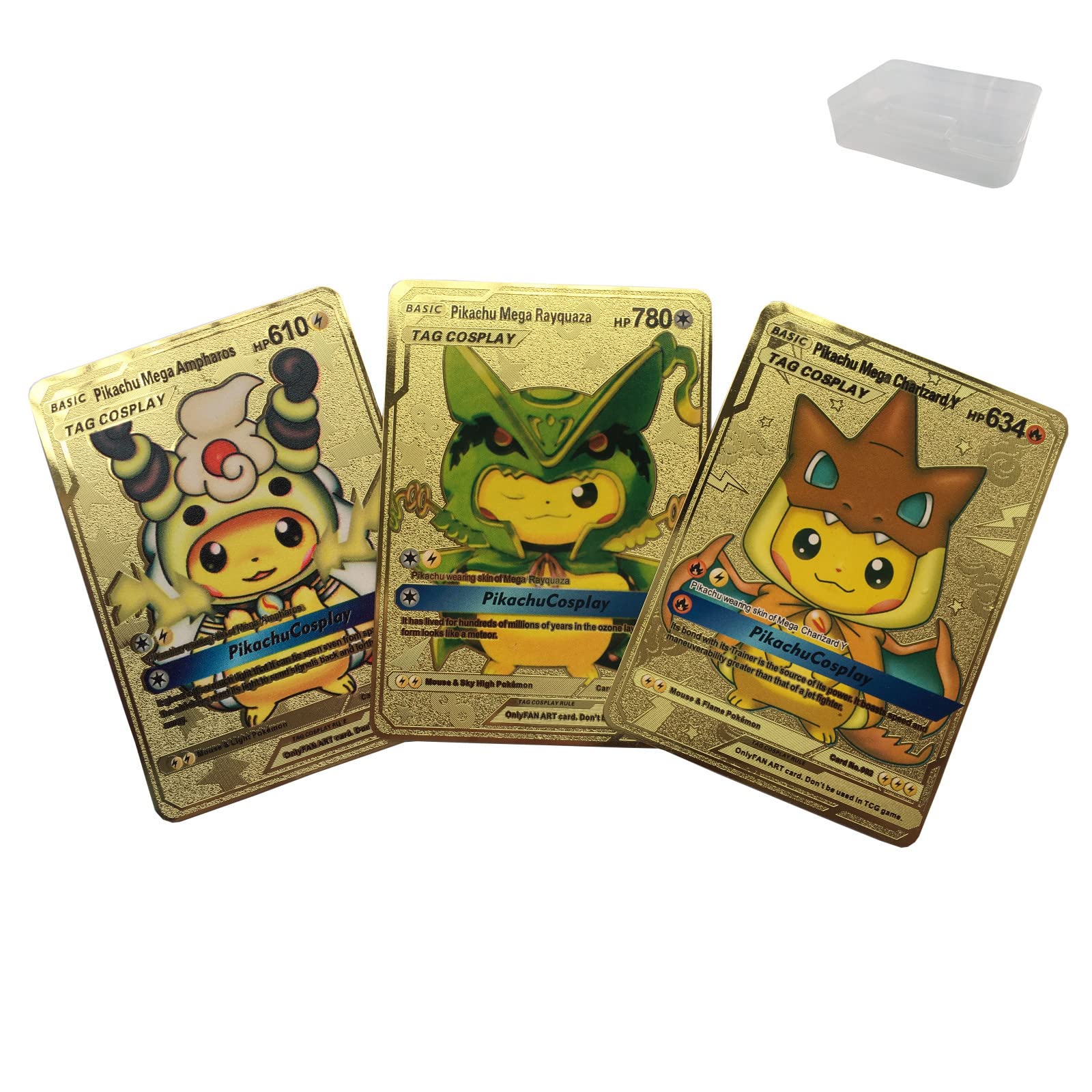 Buy Pokeman Cards Rare 3 PCS Pikachu Vmax Metal Card English Version ...