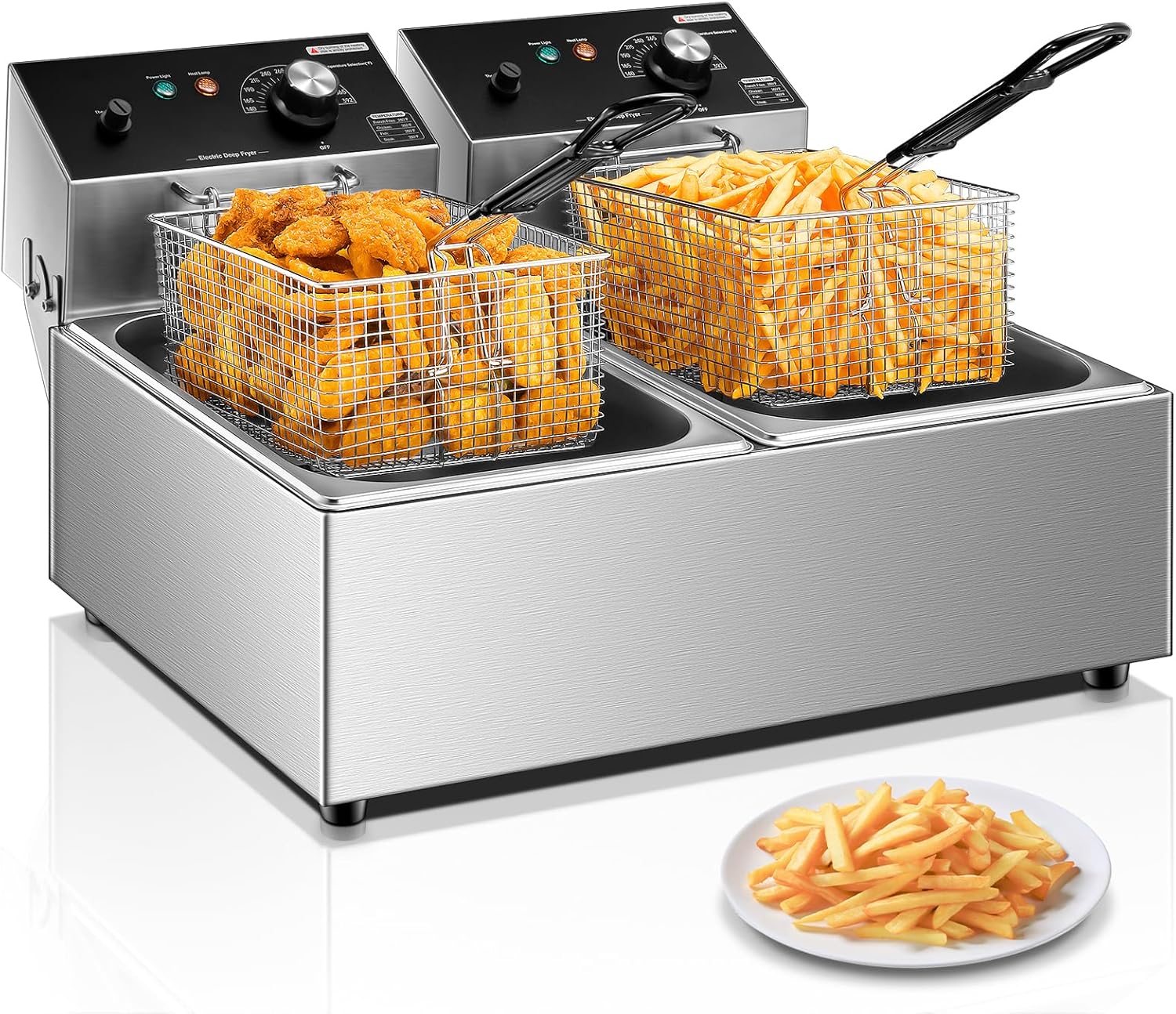 Amazon.com: FOHERE 20.7Qt Electric Deep Fryer with Basket, 3400W ...