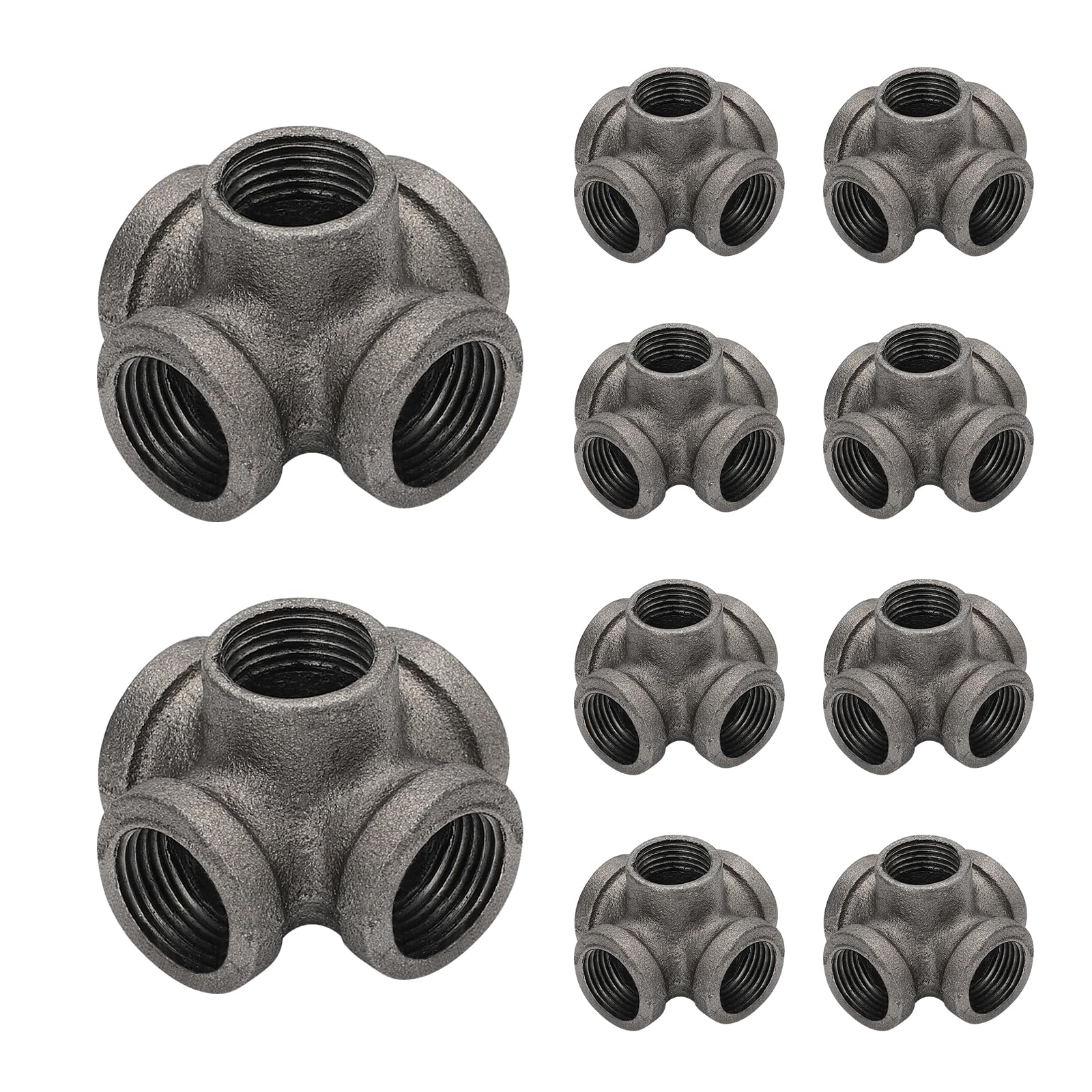 Amazon.com: 1/2" Pipe Fittings 5-Way Side Outlet Tee - Home Expert 10 ...