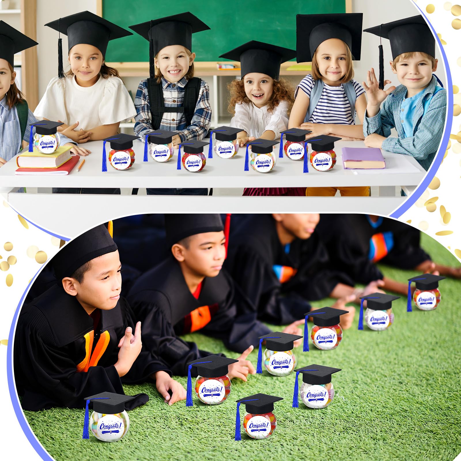 Plastic Bucket Meekoo 12 Pcs 32oz Graduation Buckets With Handle Class ...