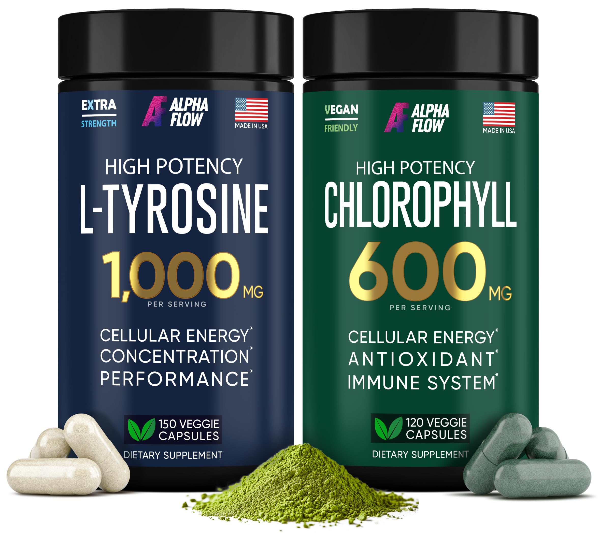 Amazon.com: (Bundle) Chlorophyll & L Tyrosine Capsules - Natural Energy ...