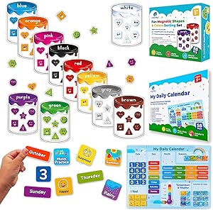 Amazon.com: Simply magic 88 PCS Shapes & Colors Sorting Set & 58 PCS ...