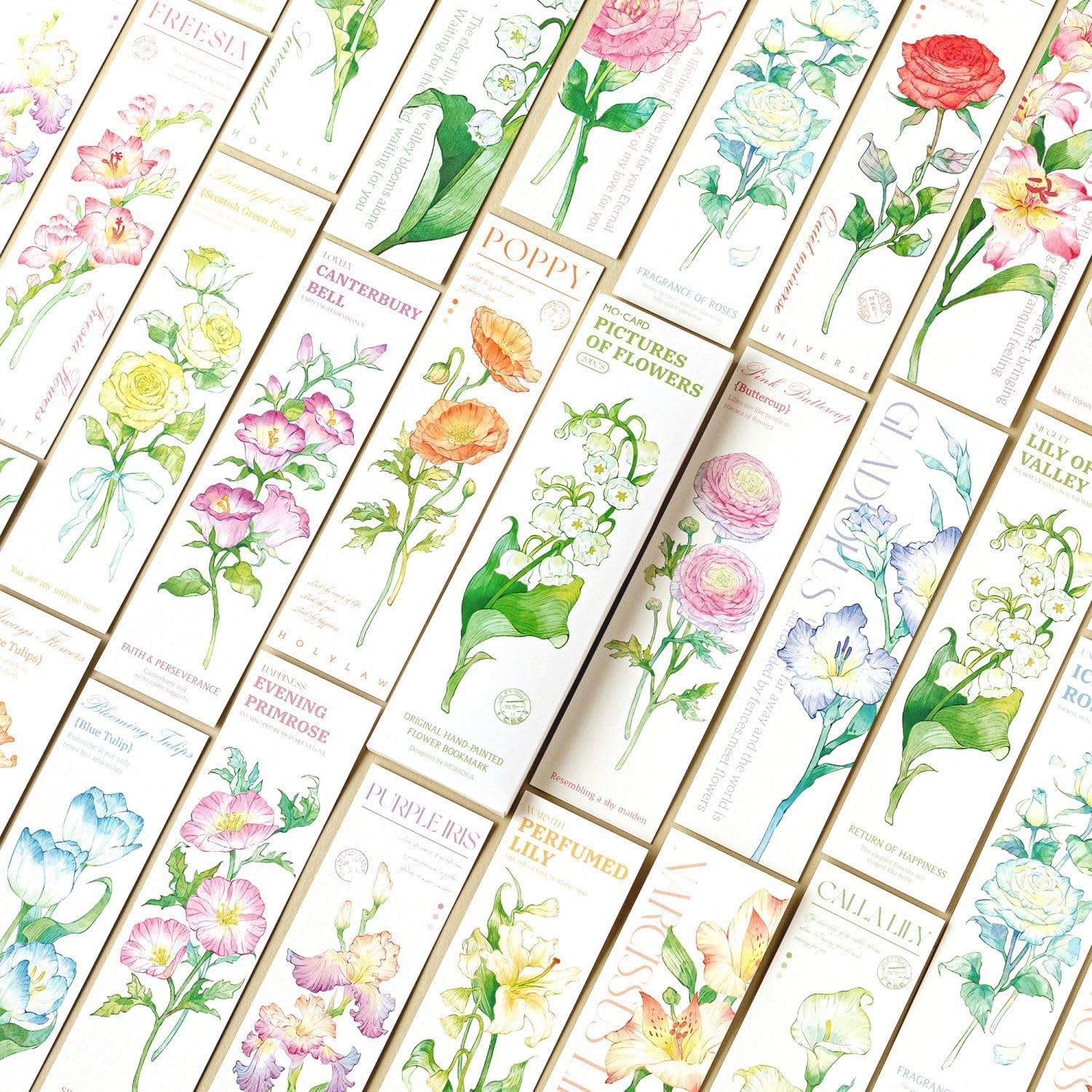 Amazon.com: Doraking Flower Paper Bookmarks for Book Lovers, Boxed ...