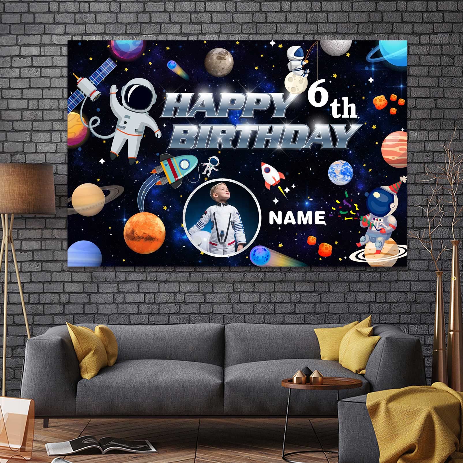 Snapklik.com : Custom Space Birthday Party Decorations Supplies ...
