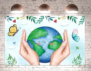 Pudodo Earth Day Photo Booth Backdrop Save The Planet April 22 Decor ...