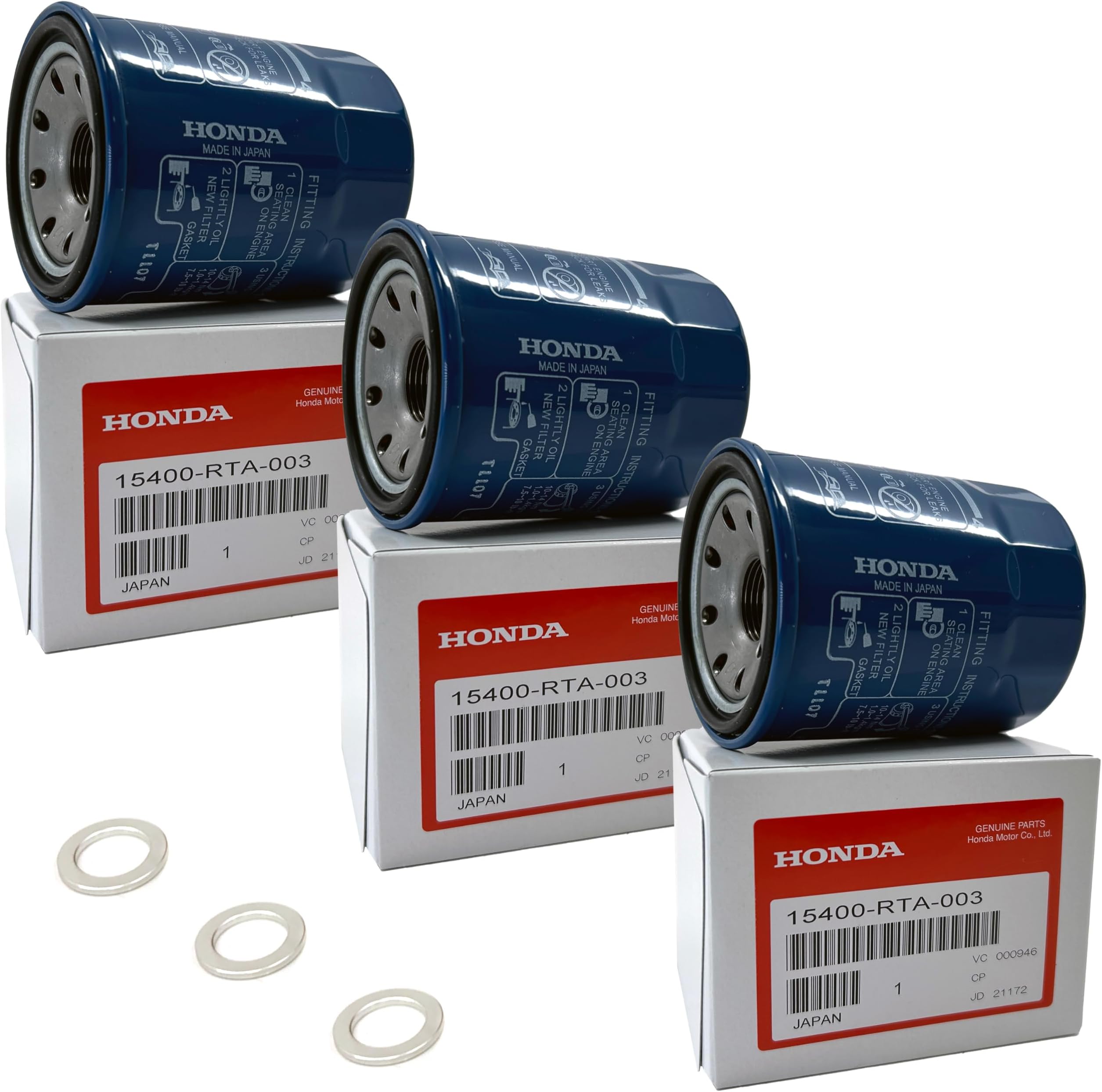 Amazon.com: Genuine Oil Filter 15400-RTA-003 | Compatible with Honda Acura vehicles | Made in ...