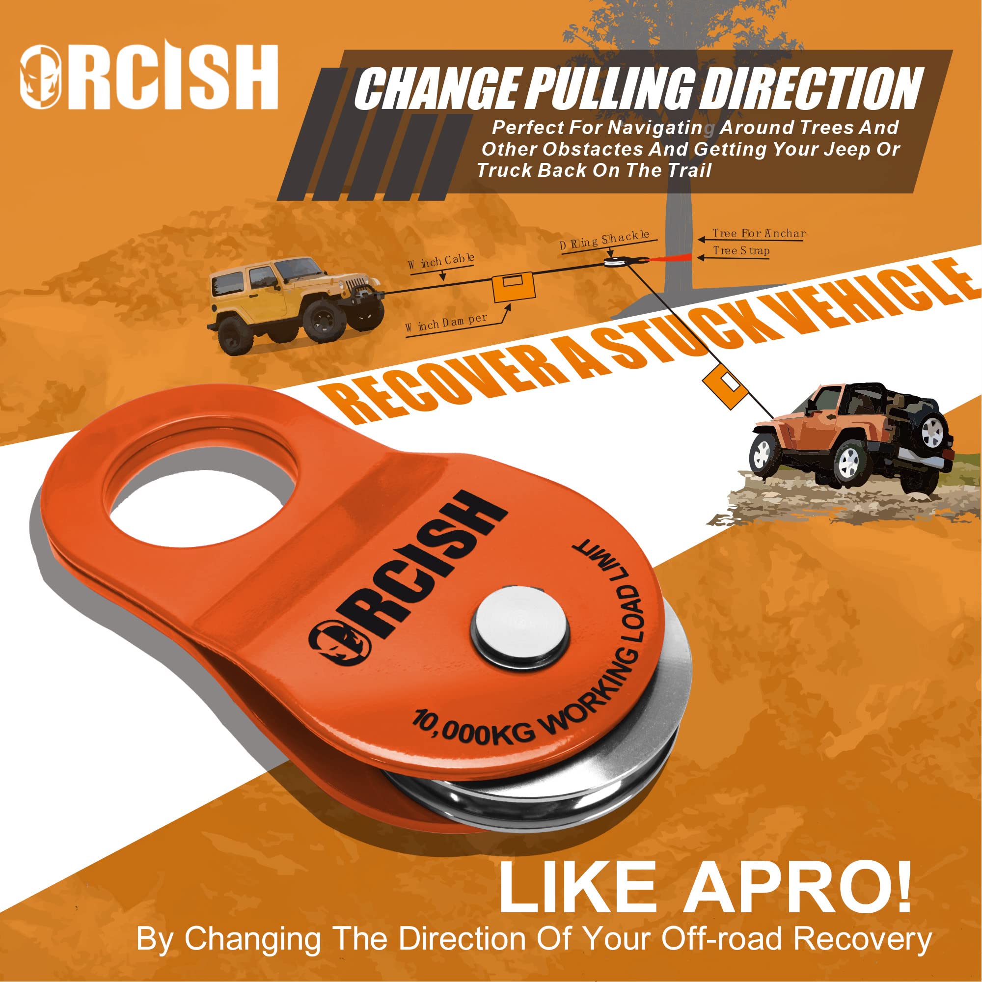 Snapklik.com : 10 Ton Snatch Block, 22,000 LBS Capacity Block And ...