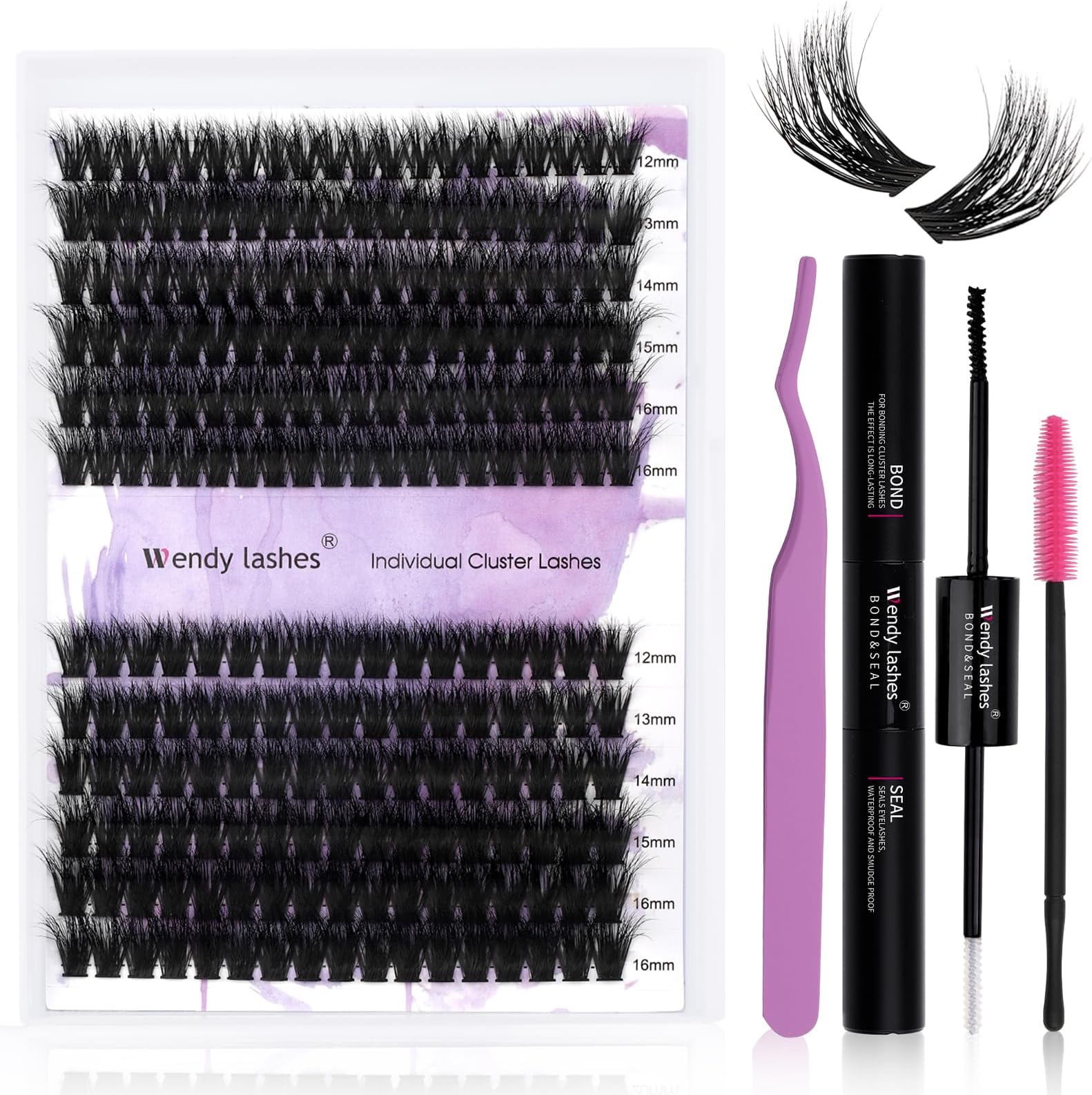 Amazon.com: DIY lash Extension Kit 60D/80D Lash Cluster Kit 3D Effect ...