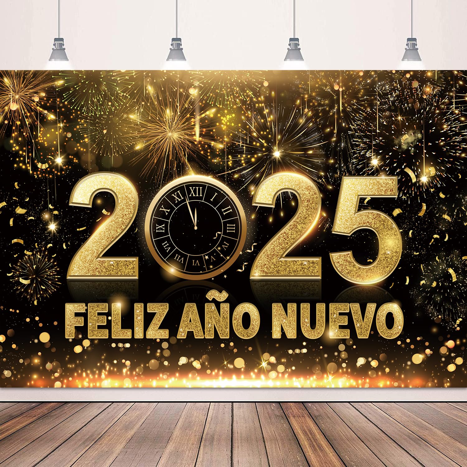 Amazon.com: Decoracion De Año Nuevo 2025 5x3Ft Feliz Año Nuevo 2025 ...
