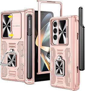 Amazon.com: VEGO for Galaxy Z Fold 4 Case with S Pen Holder, [Hinge Protection][360°Ring ...
