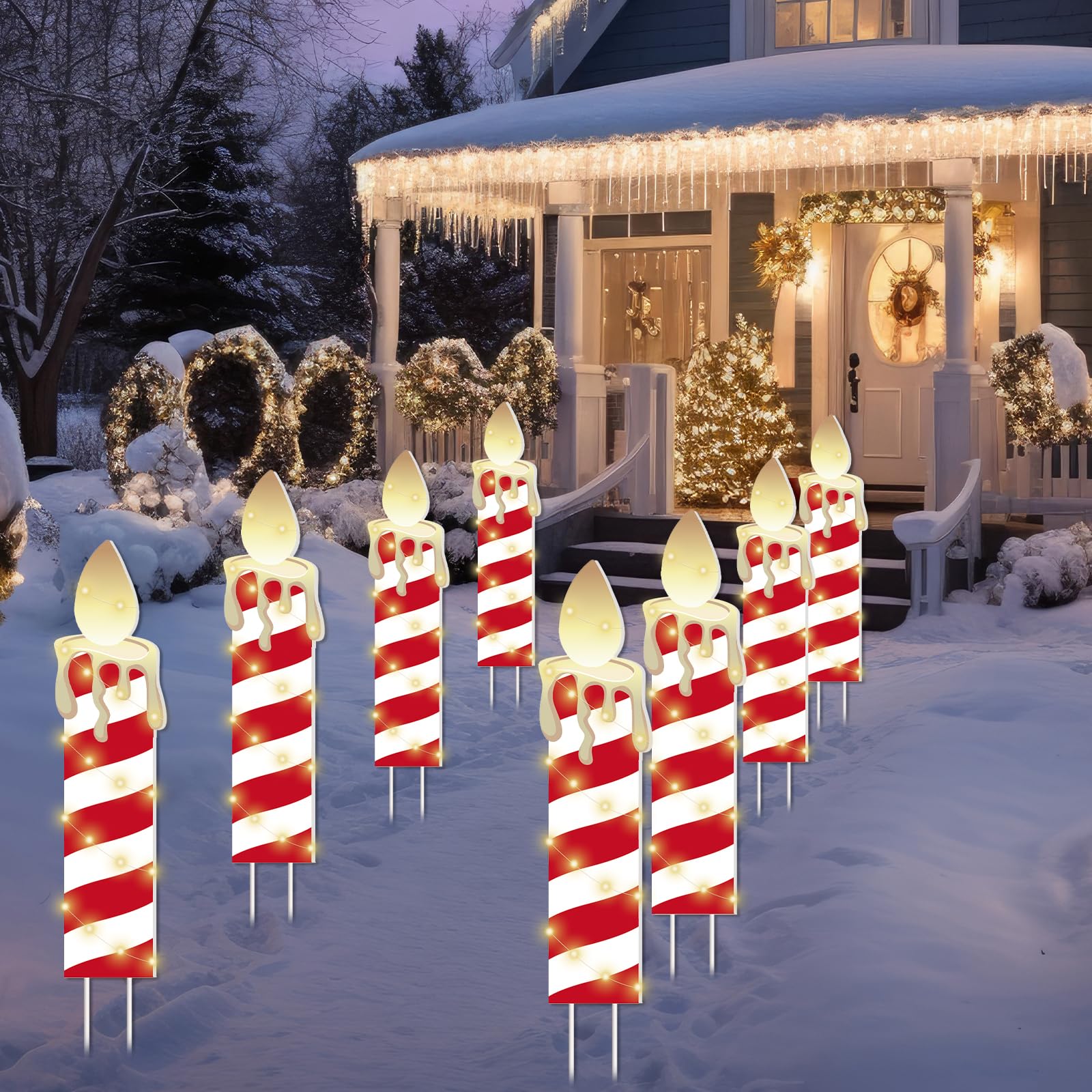 Amazon.com : 8pcs Christmas Outdoor Yard Signs Decorations Outdoor ...