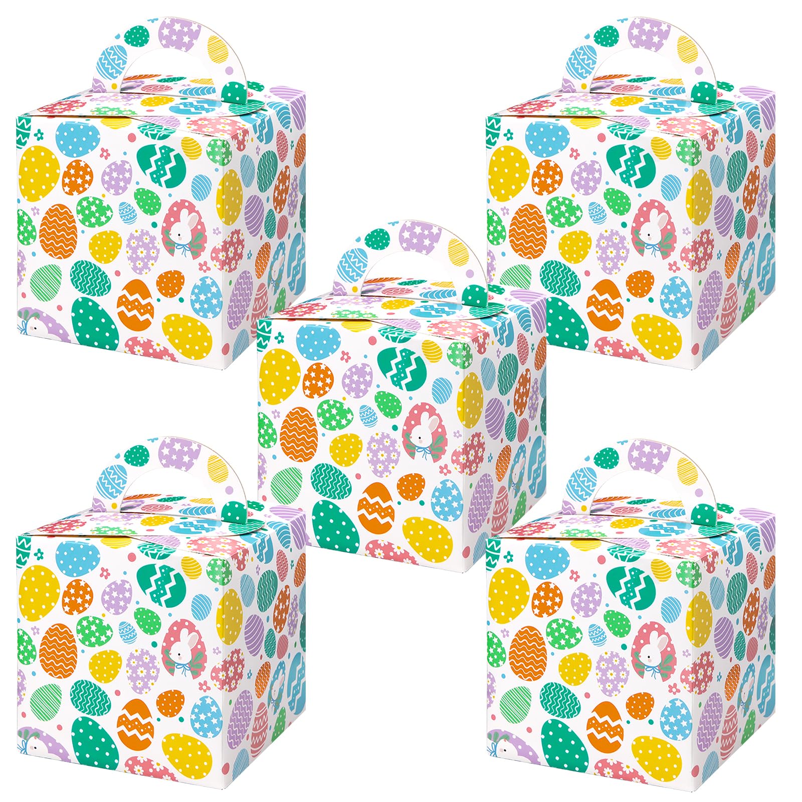 Easter Gift Boxes 4" x 4" Easter Egg Paper Treat Boxes 24 Pieces Party ...