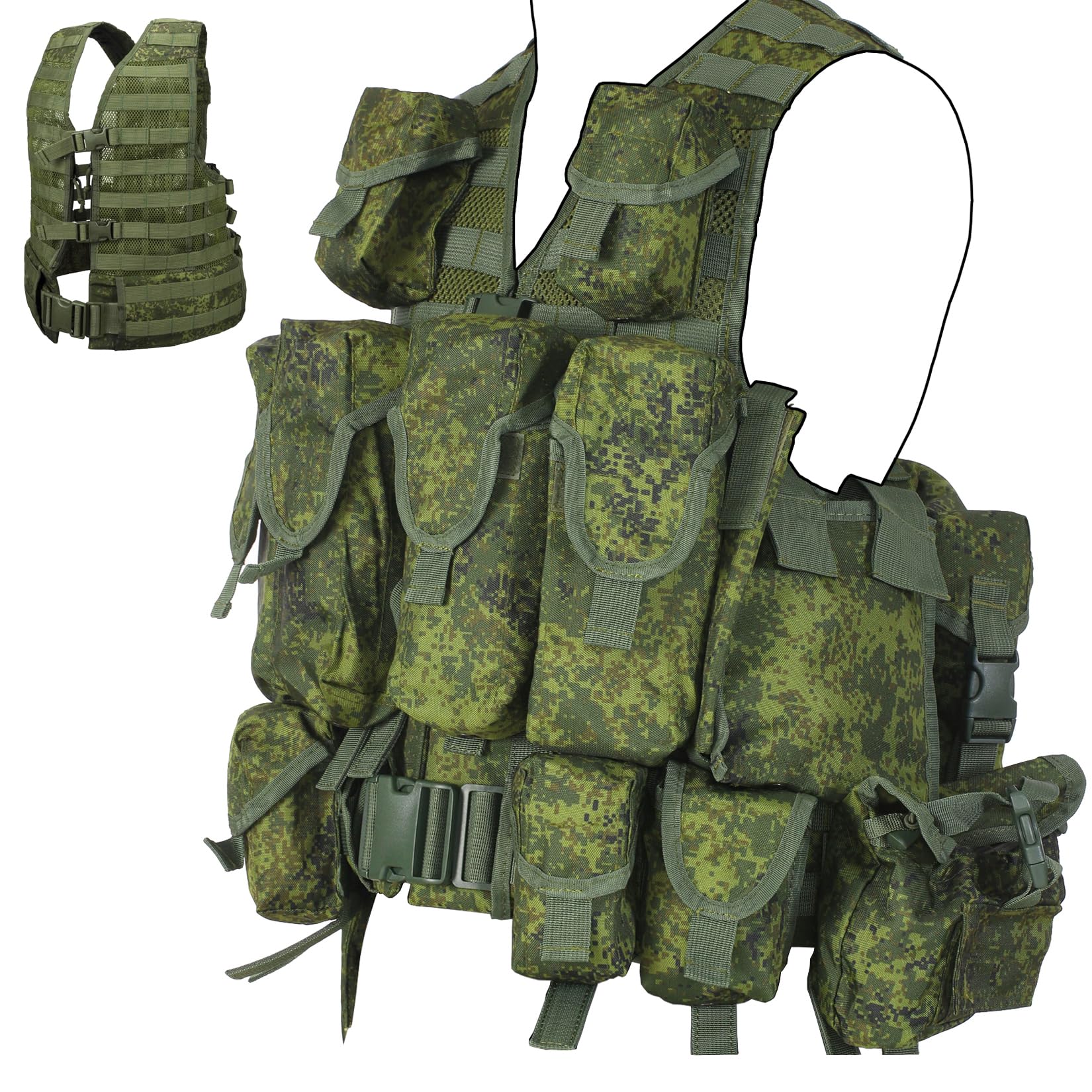 Amazon.com: Cilbmua Replica Russia Tactical Vest,Molle Outdoor Vest ...