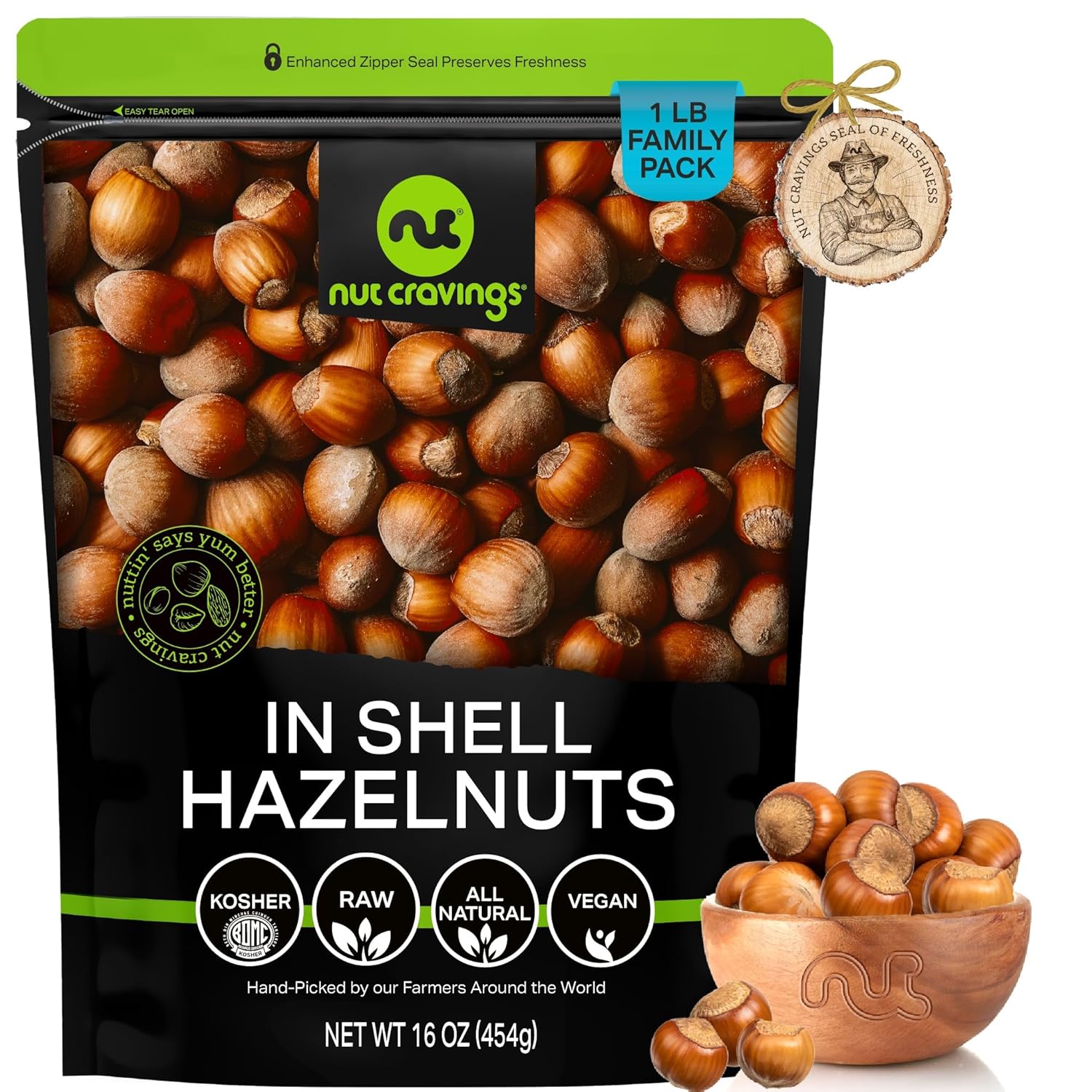 Amazon.com : NUT CRAVINGS, Raw Hazelnuts Filberts In Shell, Whole ...