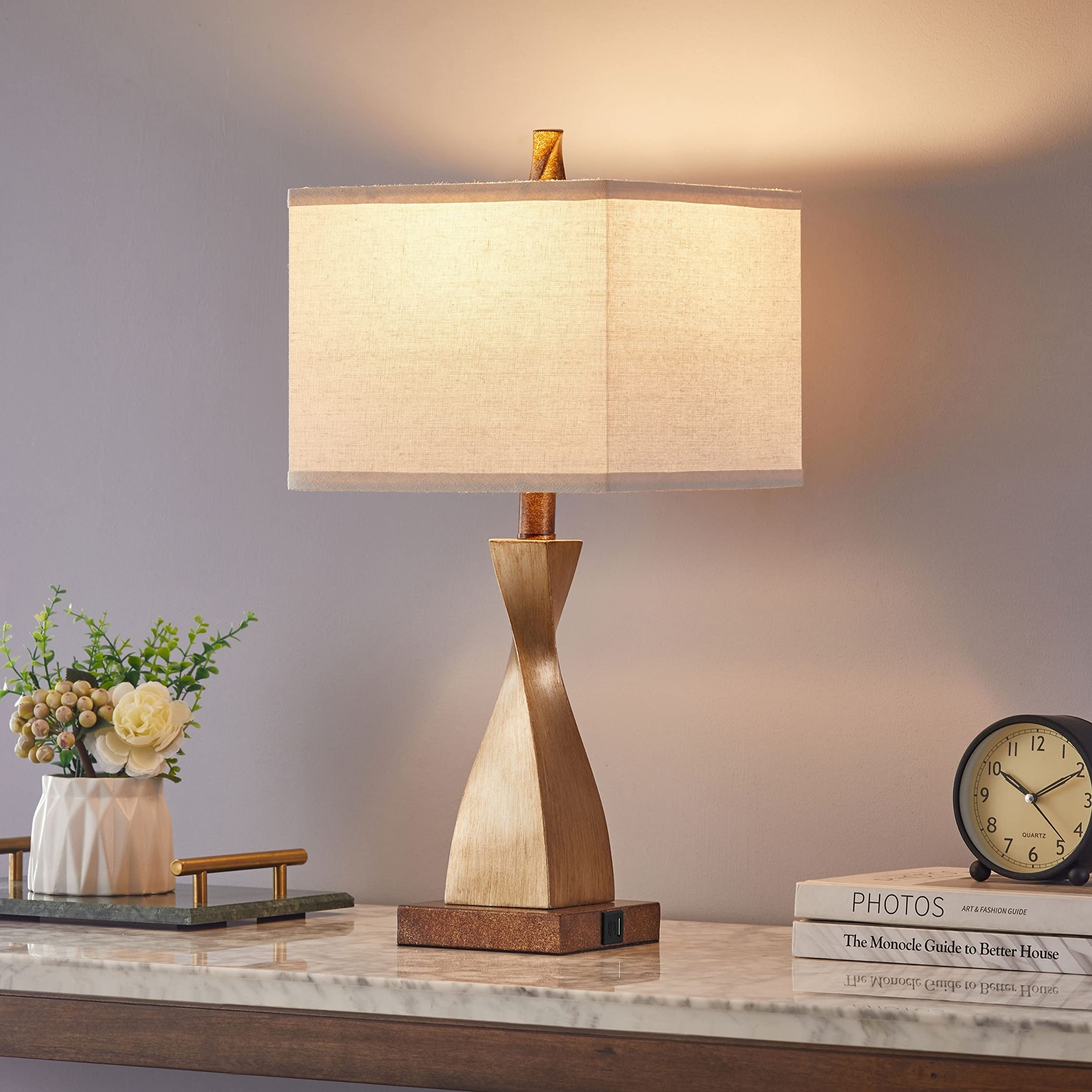 Kyrid 3-Way Dimmable Touch Control 22'' Antique Gold Table Lamp Set of ...