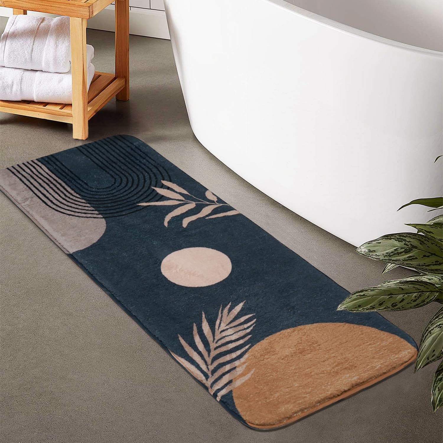 Amazon.com: Boho Bathroom Runner Rug Non Slip, Large Long Bathroom Rug ...