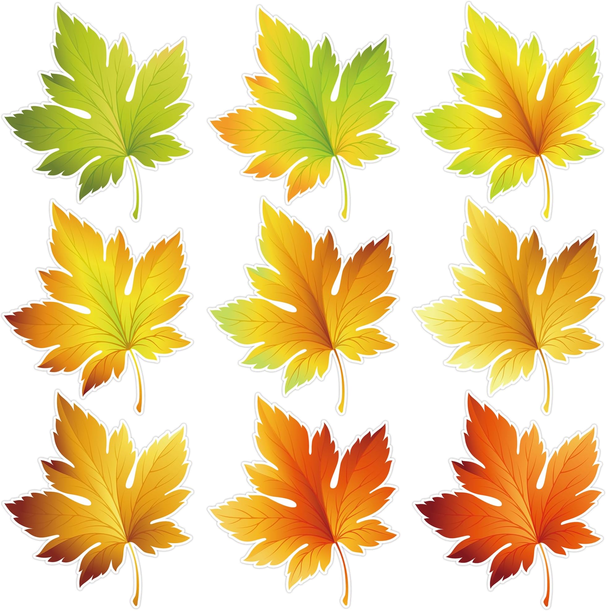Amazon.com: 200 Pcs Maple Leaves Cutouts Fall Paper Leaf Cutouts ...
