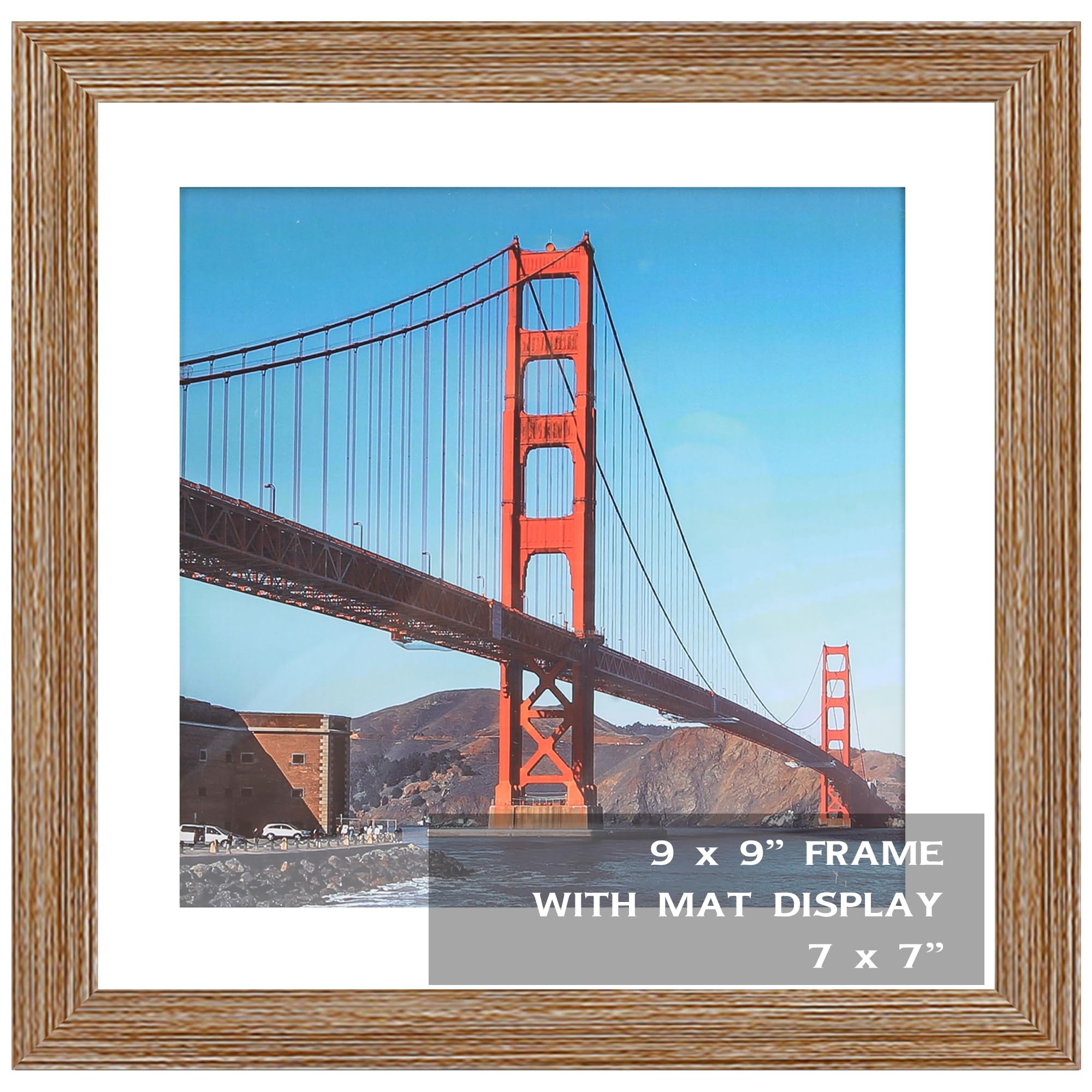 Amazon.com - OMISHE 9x9 inch Picture Frame Rustic Brown for Wall ...