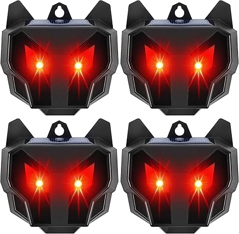 Amazon.com: Phosooy Solar Animal Repellent, Set of 4 Predator Eyes ...