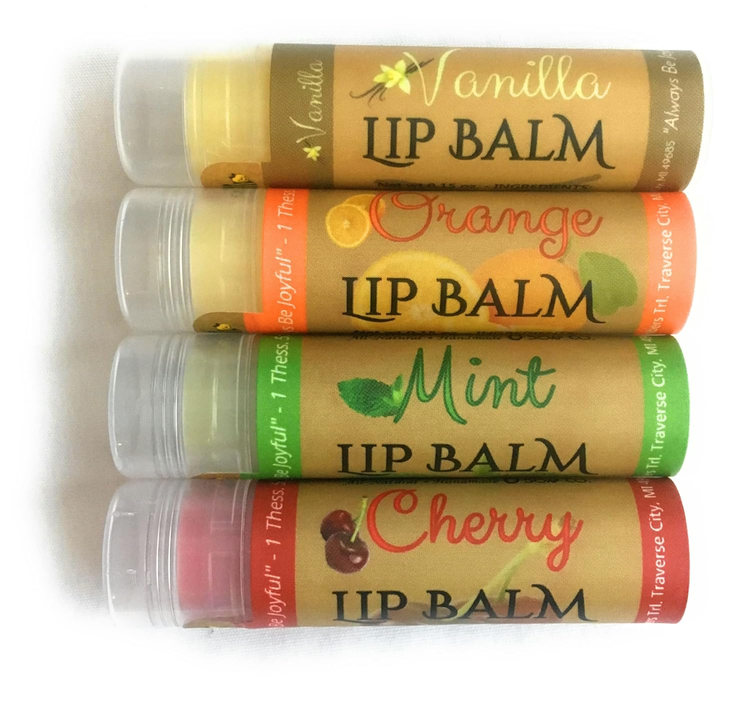 Amazon.com: Bee Joyful Lip Balm - Variety (4 Pack) All-Natural ...