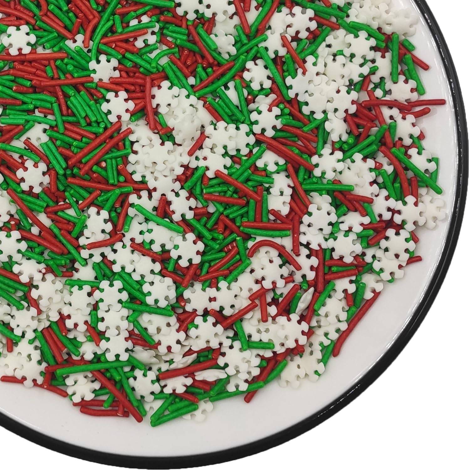 Amazon.com: Christmas Snowflake Edible Cake and Cupcake Sprinkles Cake ...