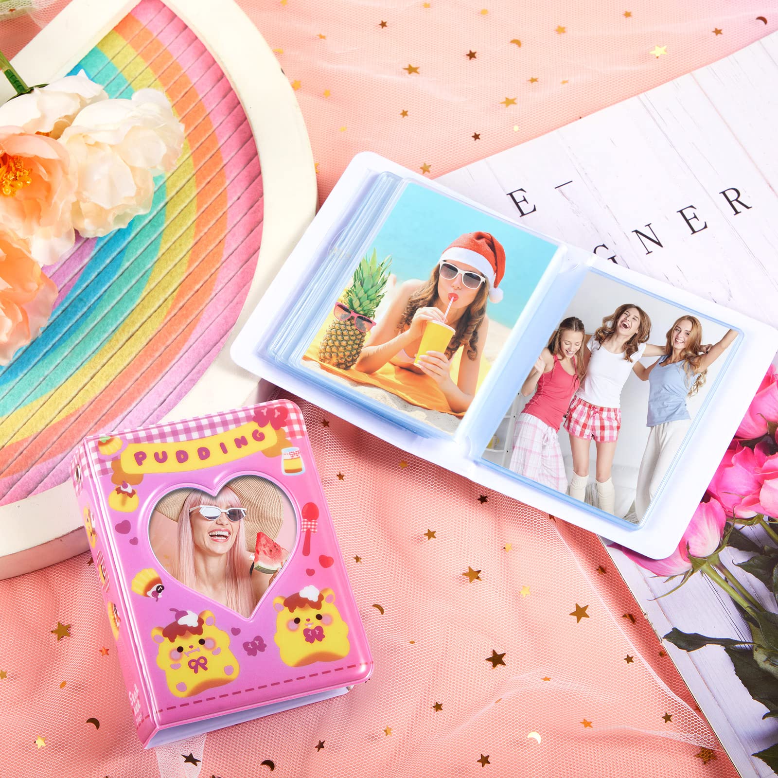 Kpop Photocard Holder Book 2 Pieces 3 Inch Mini Photo Album 80 Pockets ...