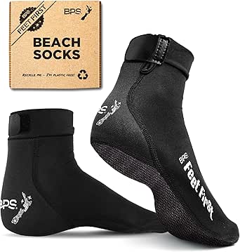 Amazon.com: BPS 'Feet First' Water Socks (Black with Classic Soles ...