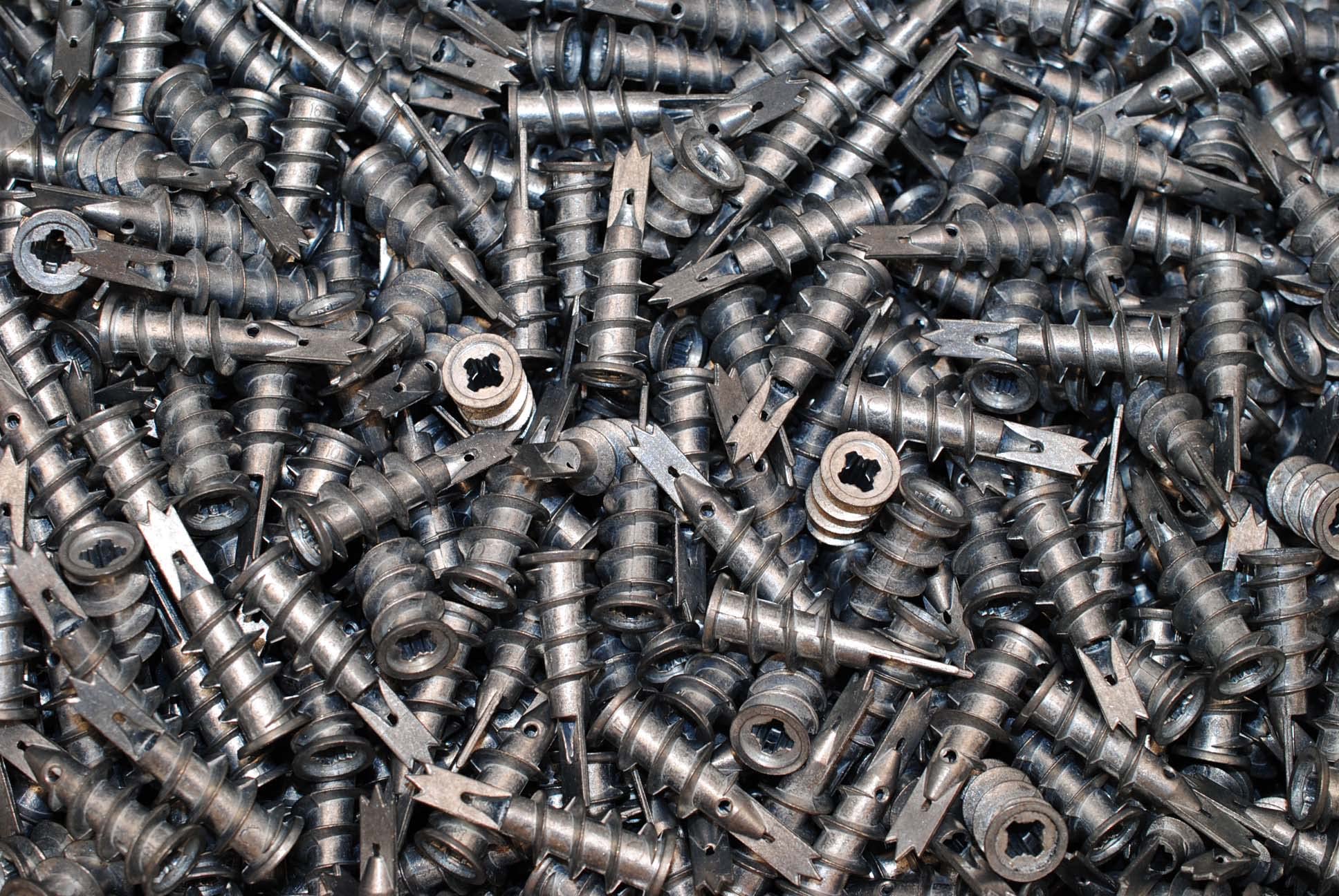 (200) Zip-It 1/2 x 1-5/8 All Metal Hollow Wall Drywall EZ Anchors #8 ...