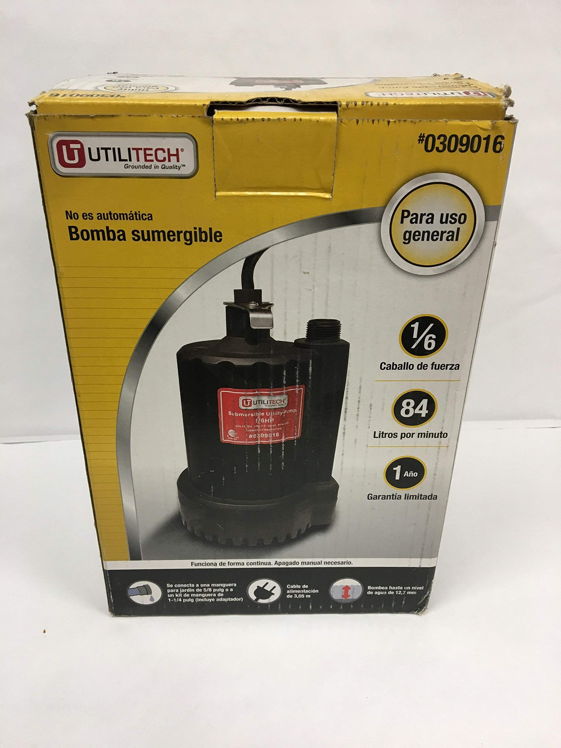 Utilitech Submersible Sump Pump Braber Equipment 3/4" Top Discharge