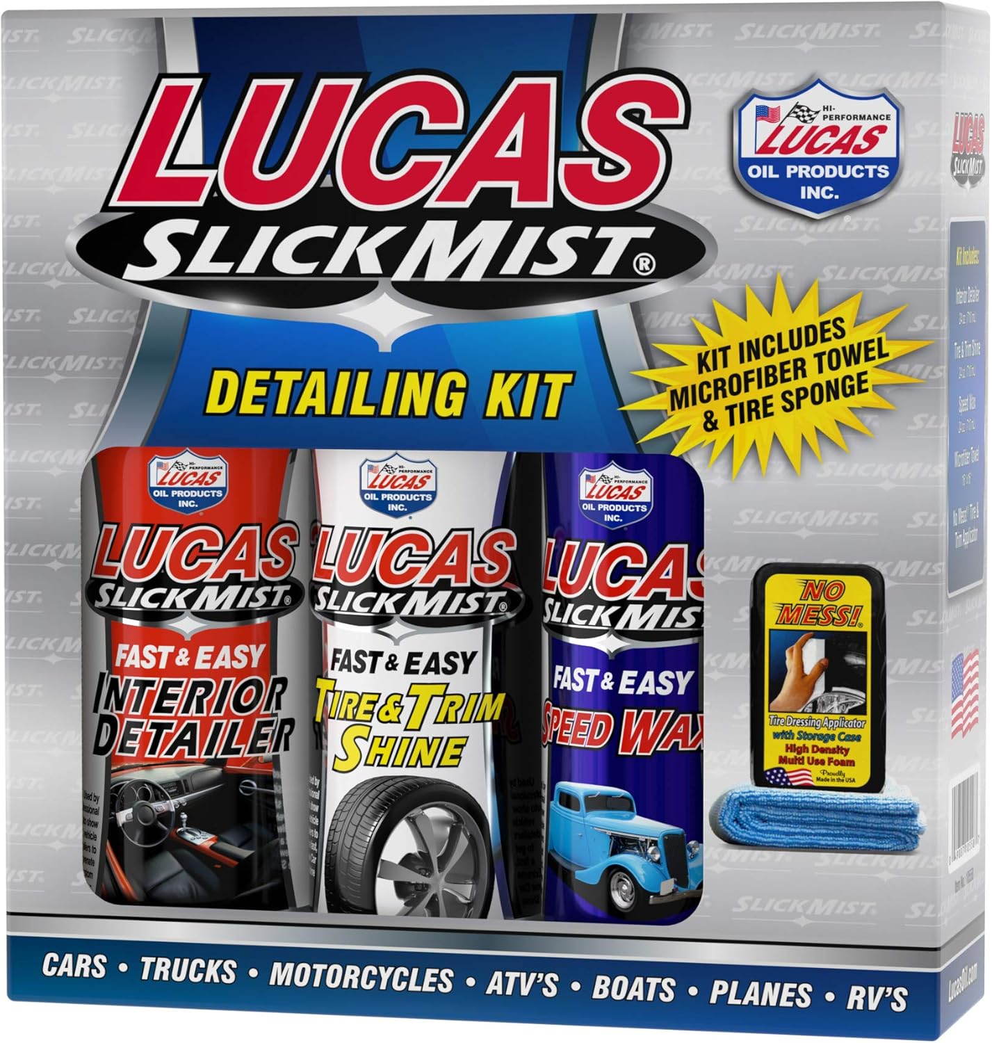 Lucas Oil 10558 Kit Completo de Detallado Slick Mist, 3 Piezas : Amazon ...