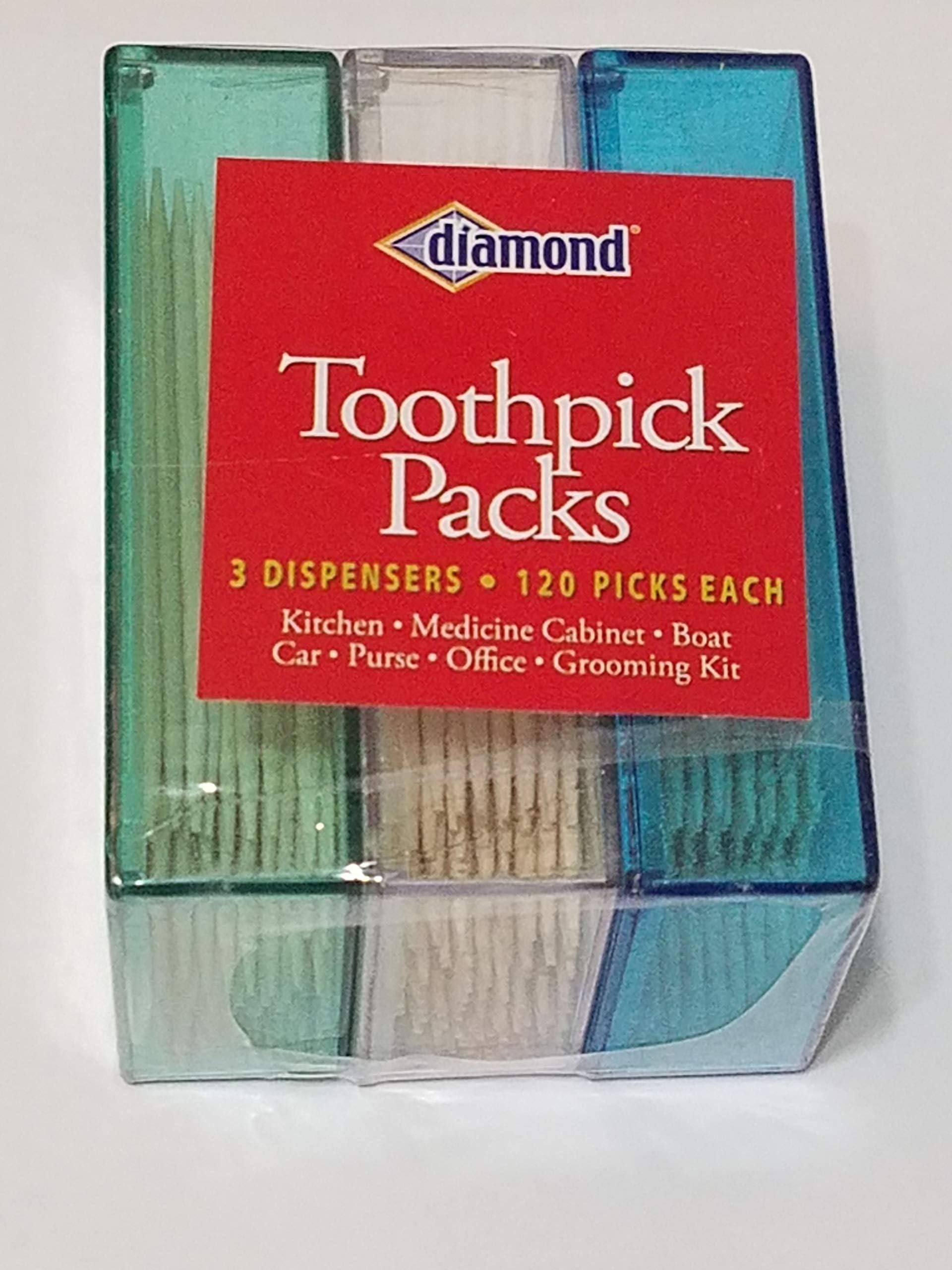 Amazon.com: Diamond Square/Round Tip Toothpicks - One (1) box of 800 ...