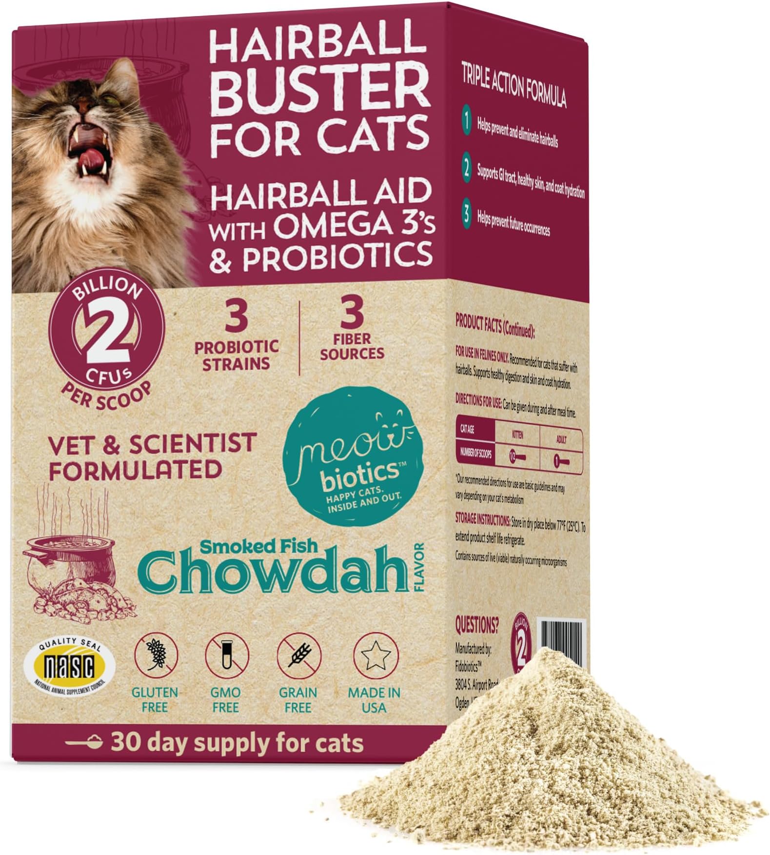 Amazon.com : Zesty Paws Hairball Bites for Cats - Cat Furball Support ...